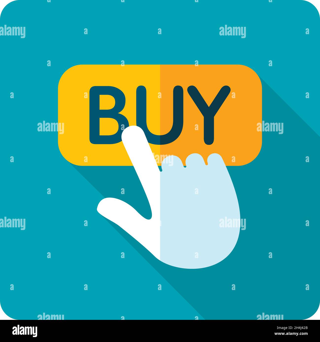 Finger pointing to buy sign icon. E-commerce sign. Graph symbol for ...