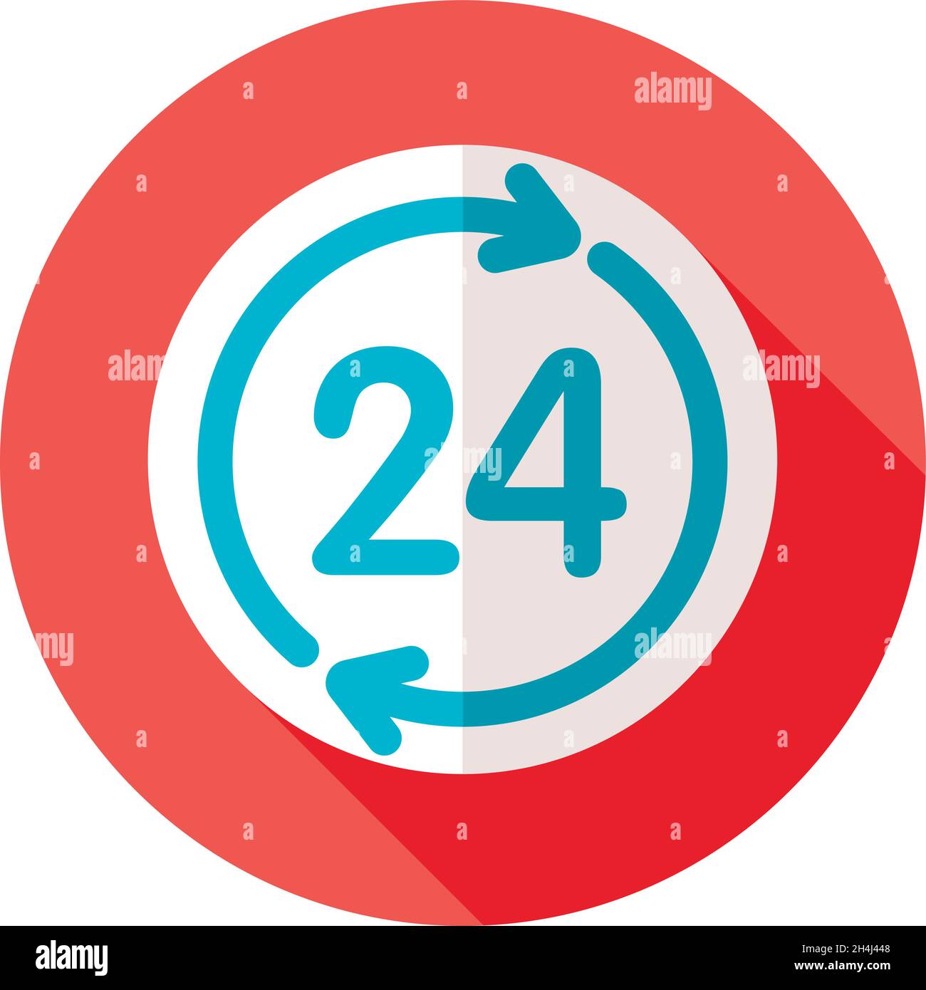 Twenty four hour icon. E-commerce sign. Graph symbol for your web site ...