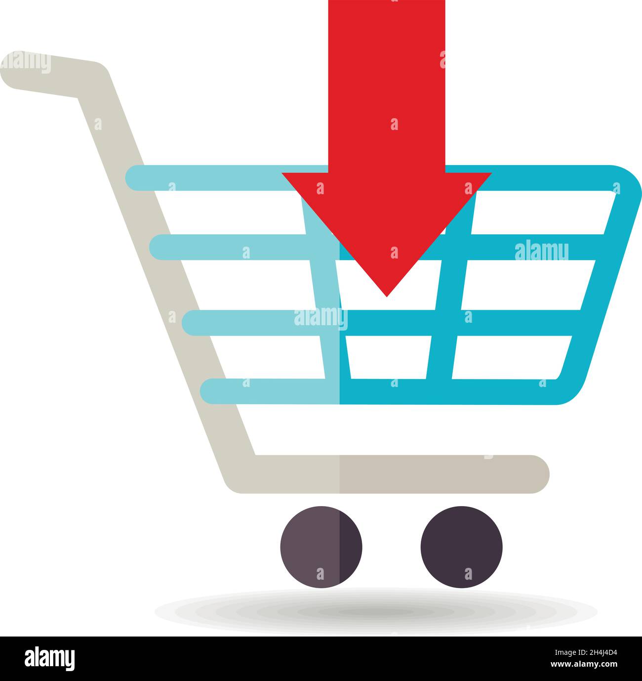Shopping cart with an arrow icon. E-commerce sign. Graph symbol for ...