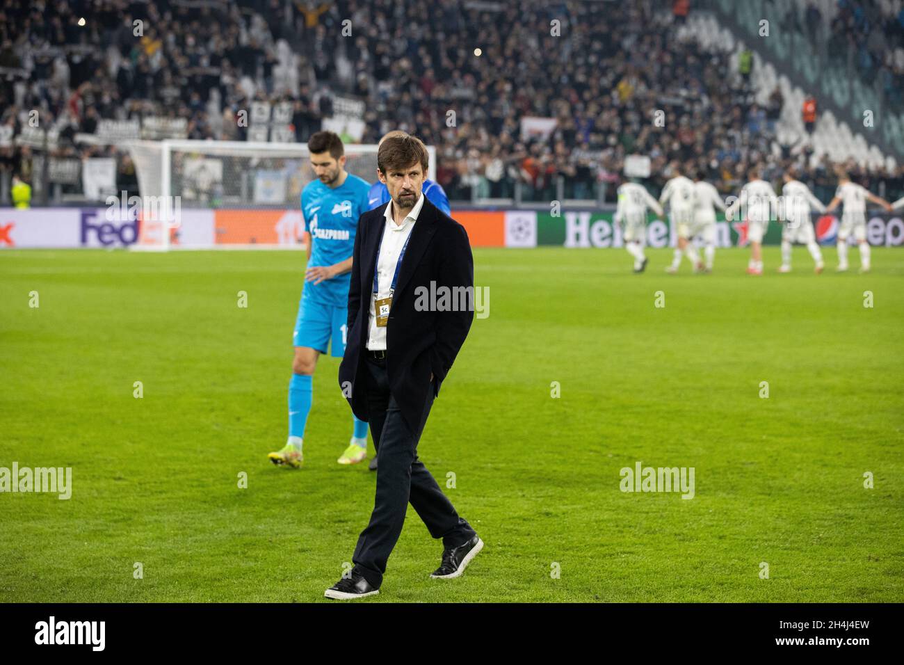 TURIN, ITALY - NOVEMBER 02: Zenit St. Petersburg Manager Sergei Semak ...