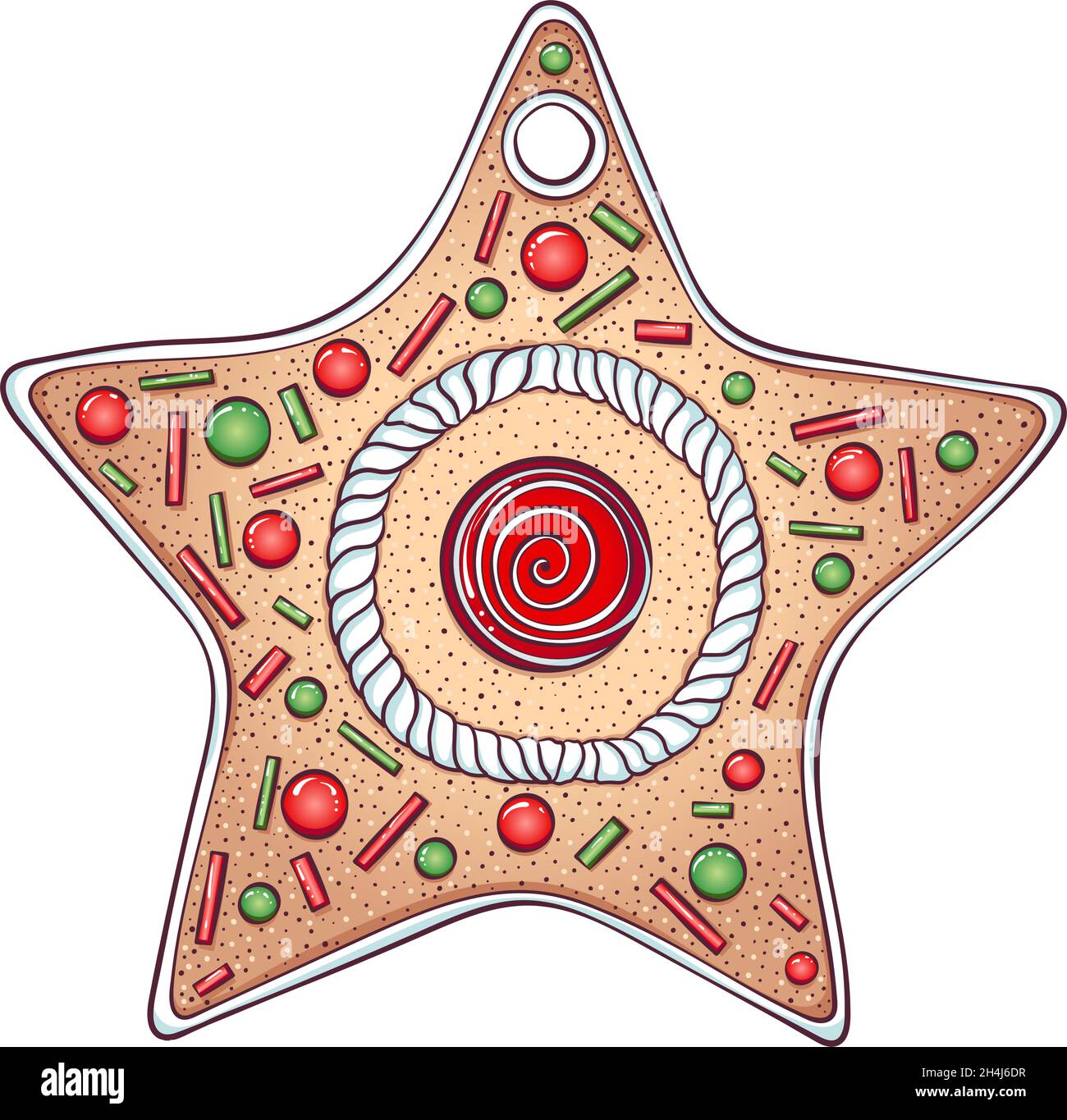 Happy christmas star gingerbread Stock Vector Images - Alamy