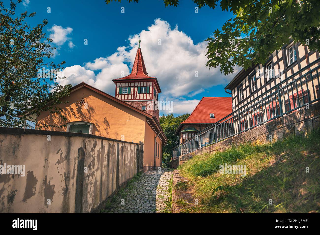 KULMBACH, GERMANY - CIRCA AUGUST, 2021: The Roter Turm and ...