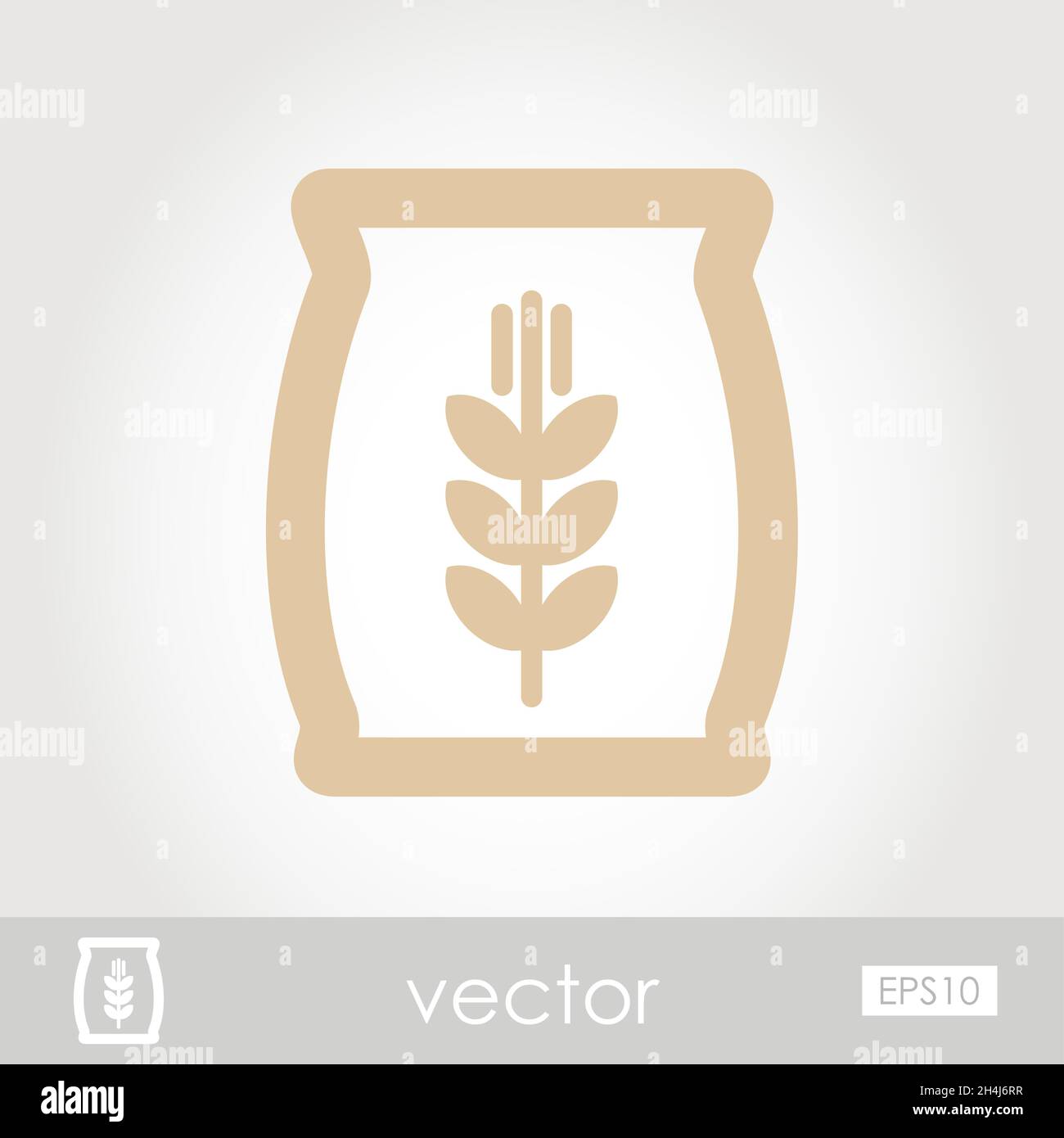 Sack of grain vector icon, eps 10 Stock Vector Image & Art - Alamy
