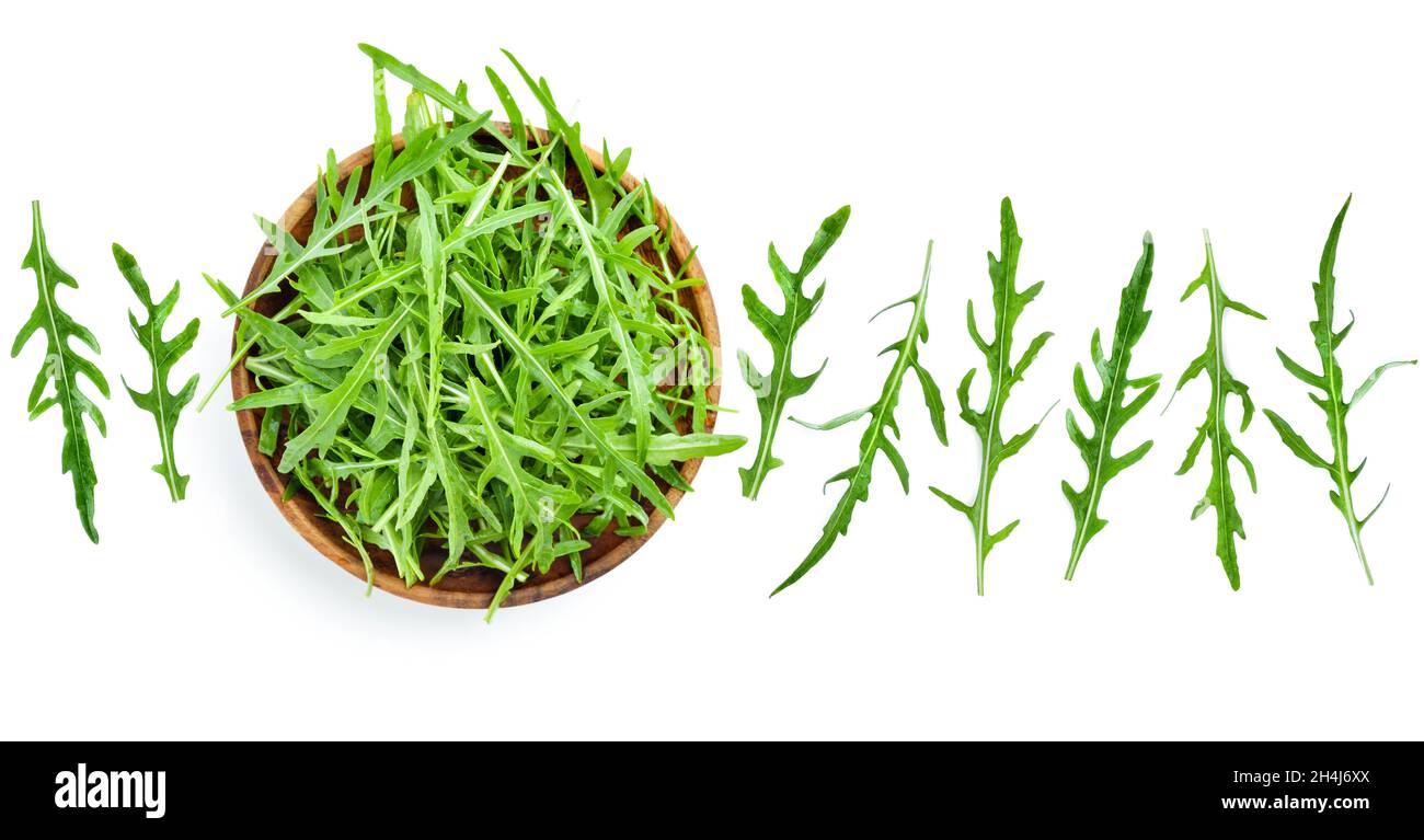 Fresh arugula in bowl hi-res stock photography and images - Alamy
