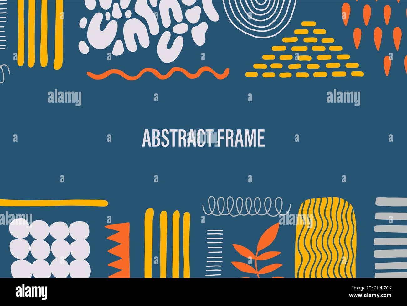 Abstract frame shape design.Template flat element simple form.Hand ...