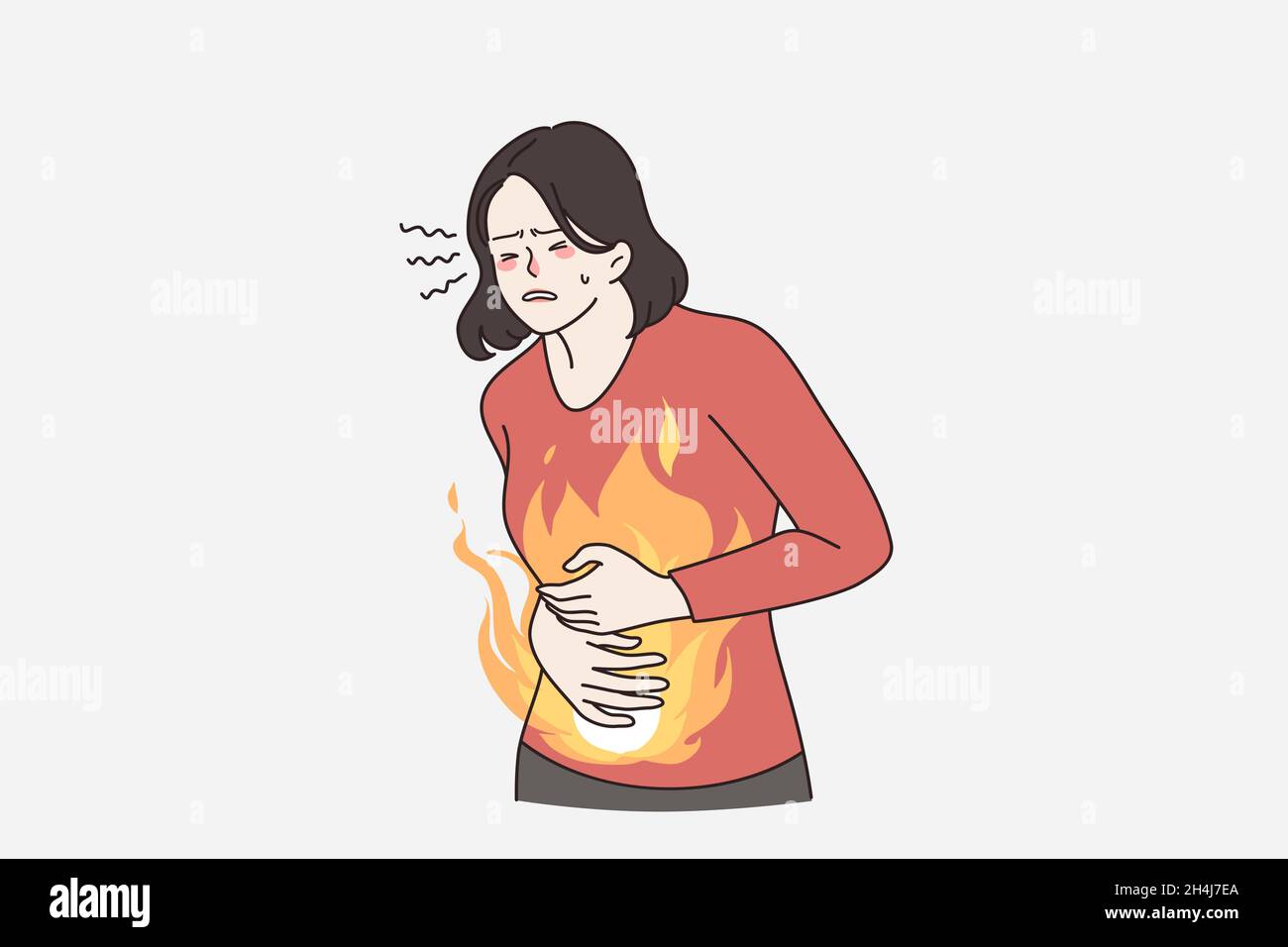 Gastritis constipation Stock Vector Images - Alamy