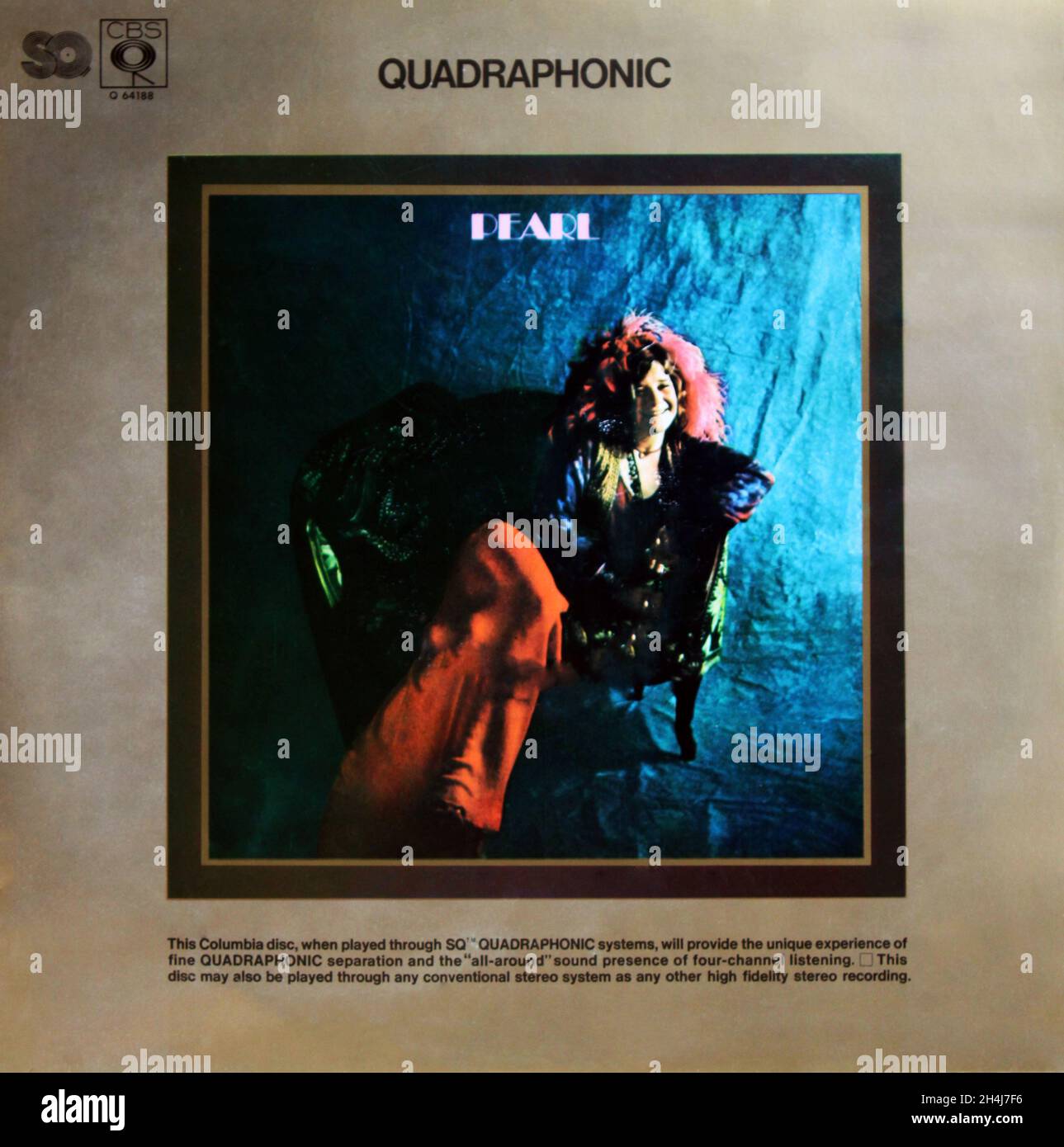 Janis Joplin: 1973. LP Quadraphonic front cover: Pearl Stock Photo - Alamy