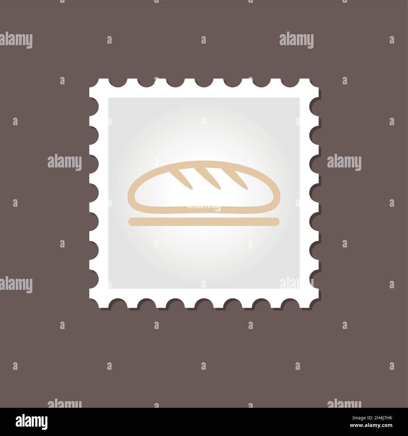 Bread stamp. Outline vector illustration, eps 10 Stock Vector Image ...