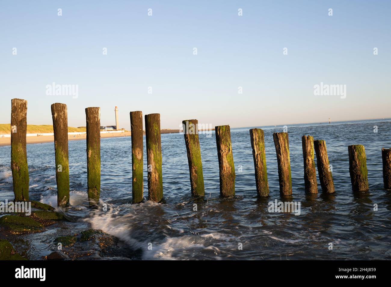 Wooden wave breakers hi-res stock photography and images - Alamy