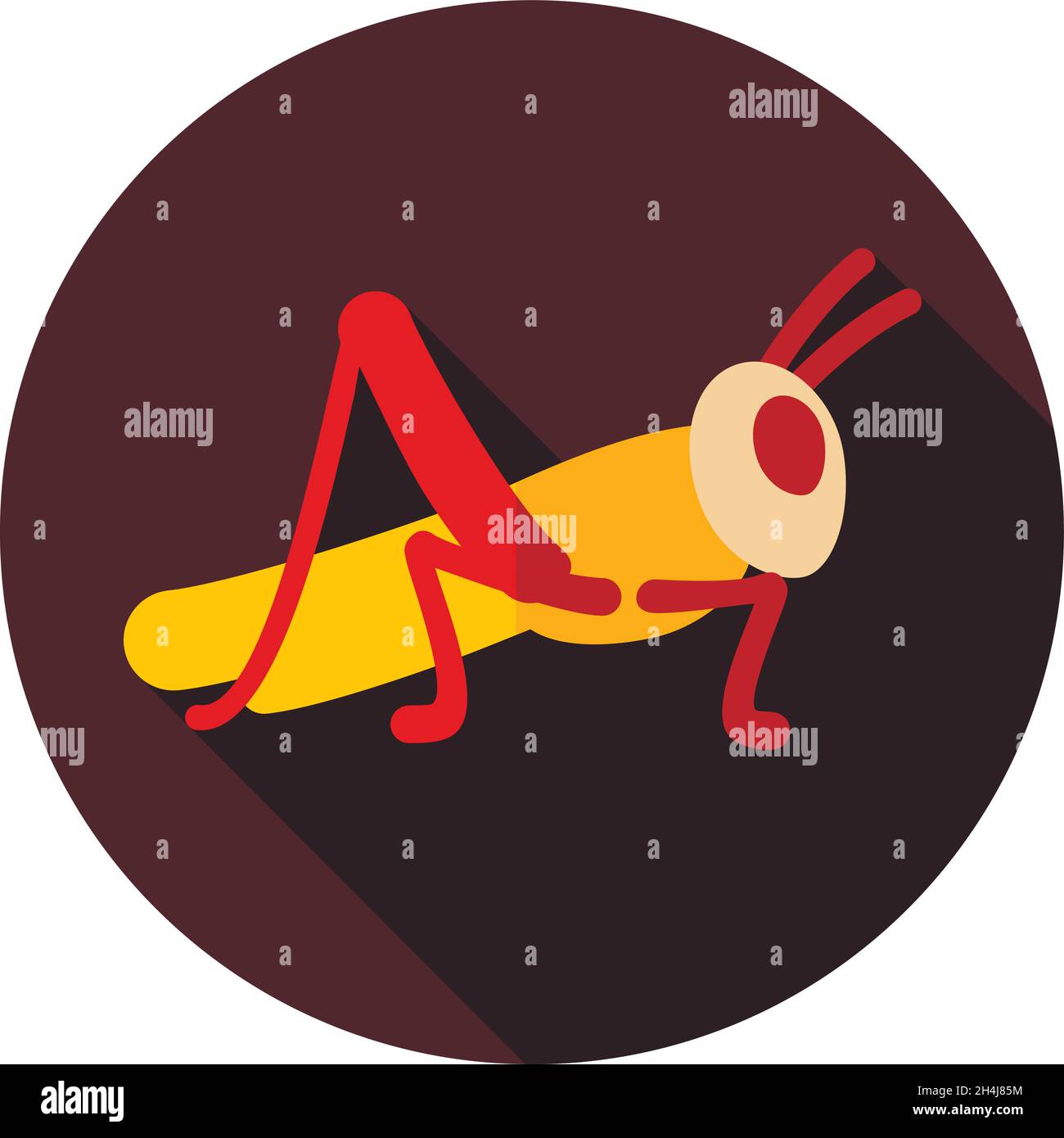 Grasshopper locust icon. Agriculture sign. Graph symbol for your web ...