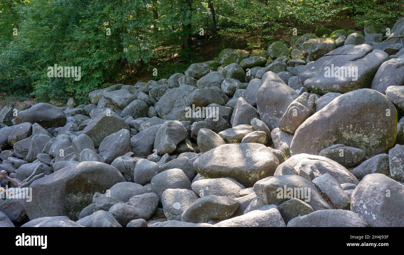 Landscape with many granite rocks in Germany called Rock Sea Stock ...
