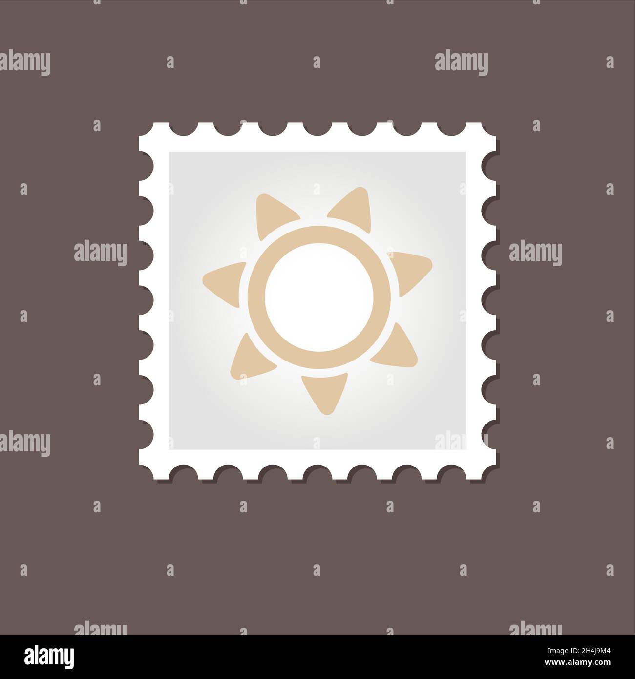 Sun stamp. Outline vector illustration, eps 10 Stock Vector Image & Art ...