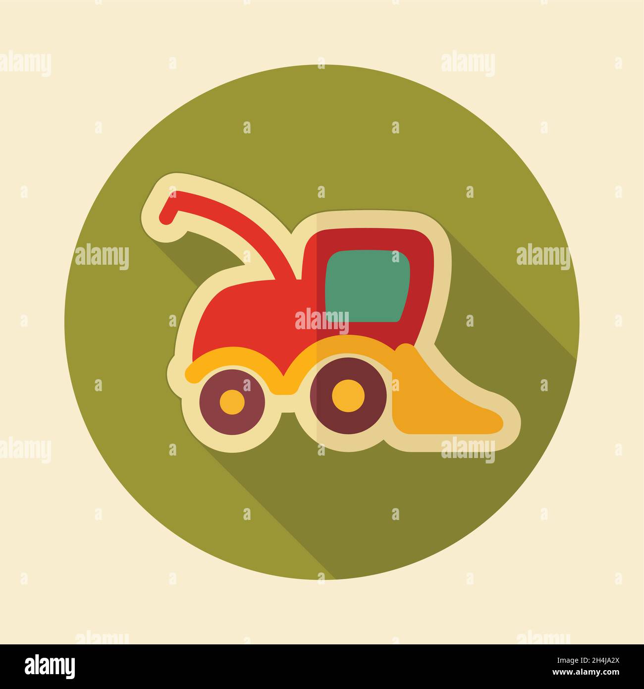 Combine harvester flat icon. Agriculture sign. Graph symbol for your ...