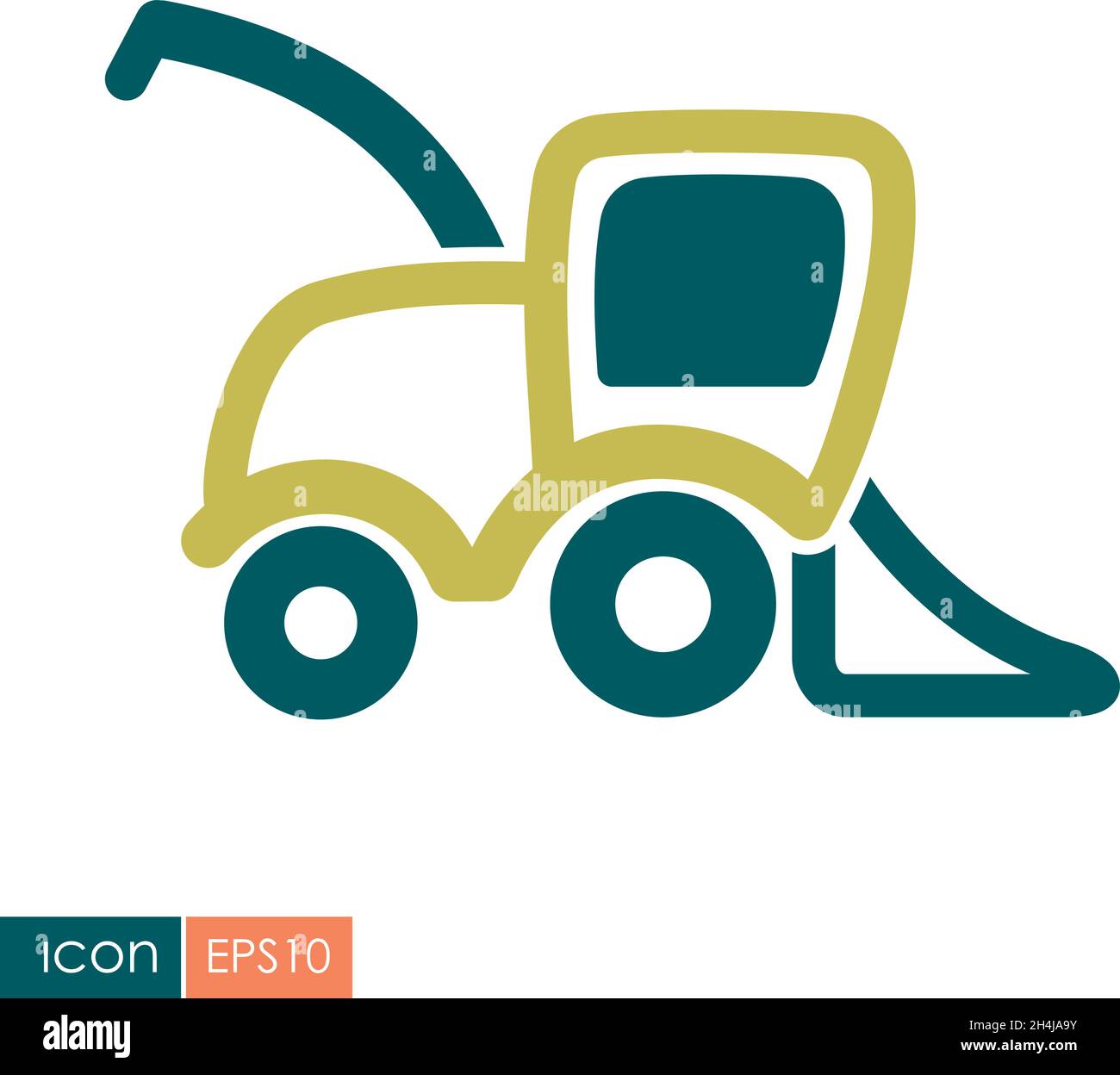 Combine harvester flat icon. Agriculture sign. Graph symbol for your ...