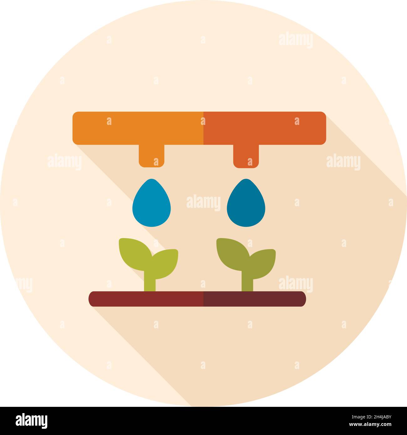 Drip irrigation system icon. Agriculture sign. Graph symbol for your ...