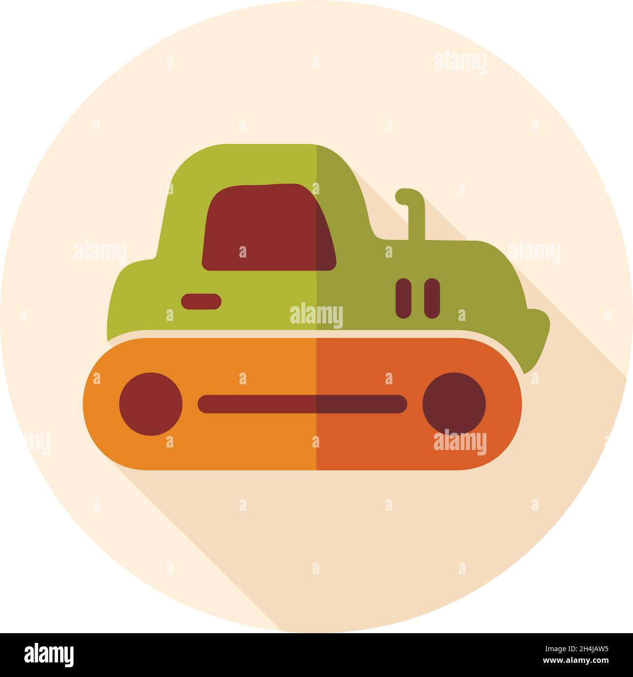 Tractor crawler icon. Agriculture sign. Graph symbol for your web site ...