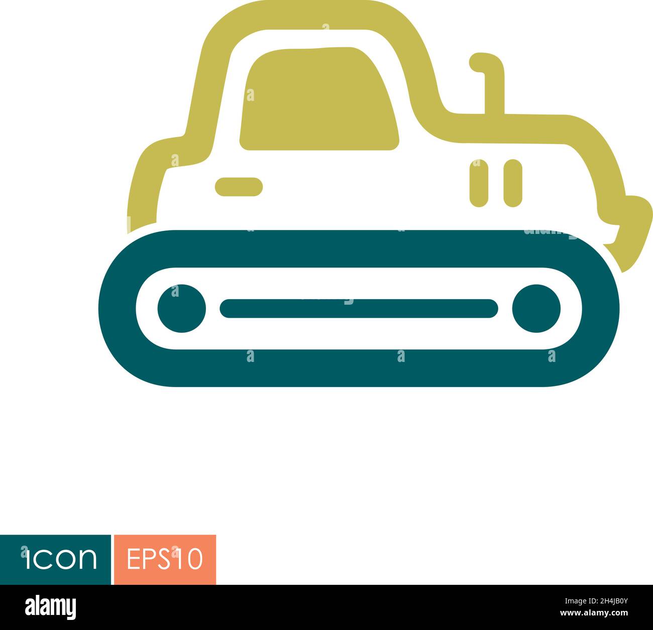 Tractor crawler icon. Agriculture sign. Graph symbol for your web site ...