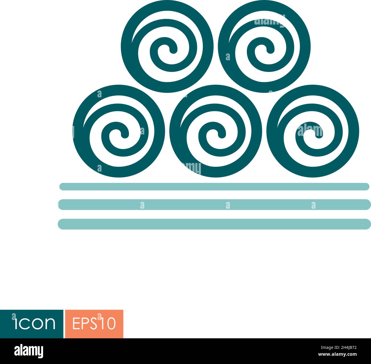 Round hay bales icon. Agriculture sign. Graph symbol for your web site ...