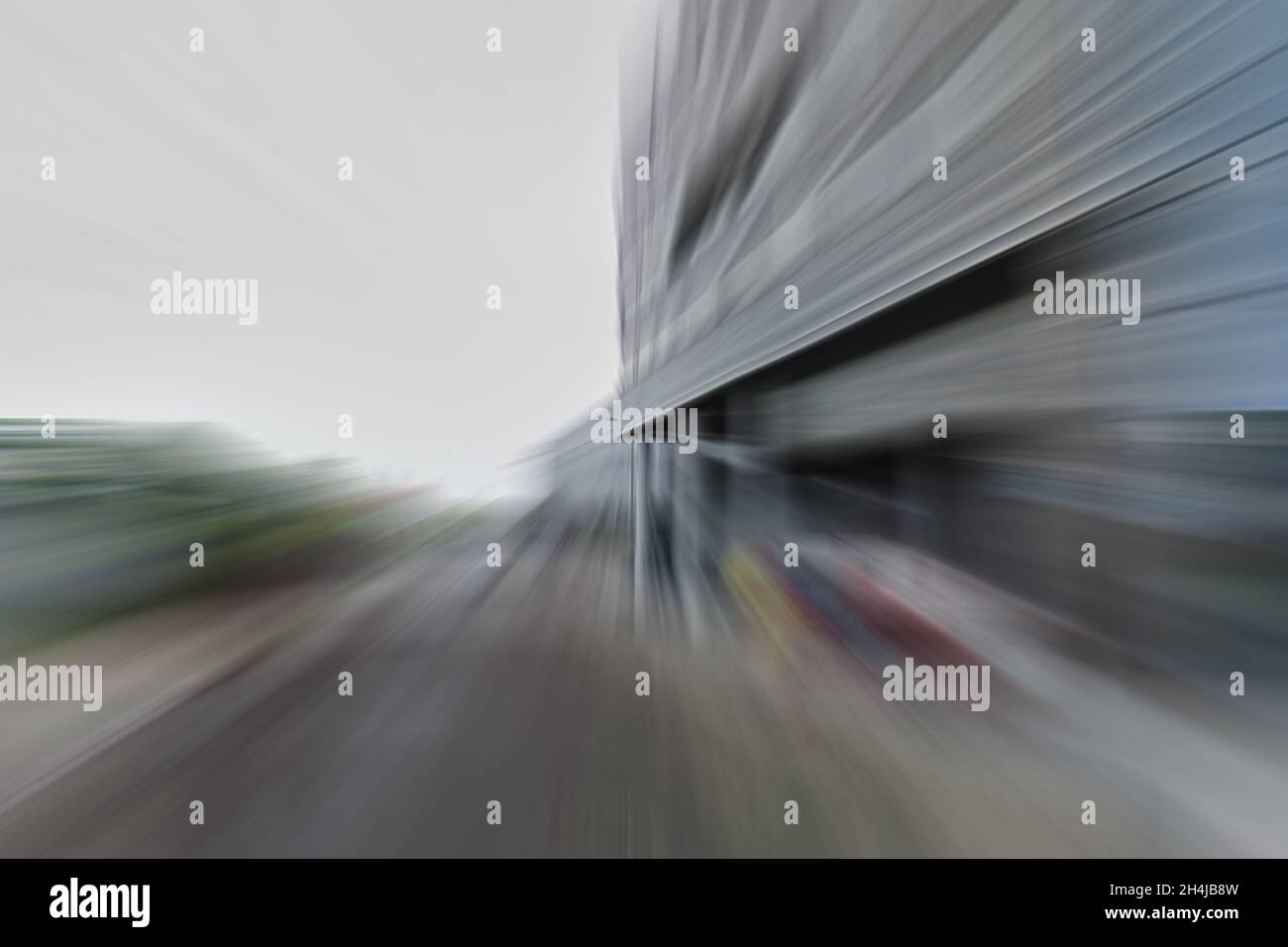 dynamic street in modern city,dusk traffic fast motion Stock Photo - Alamy