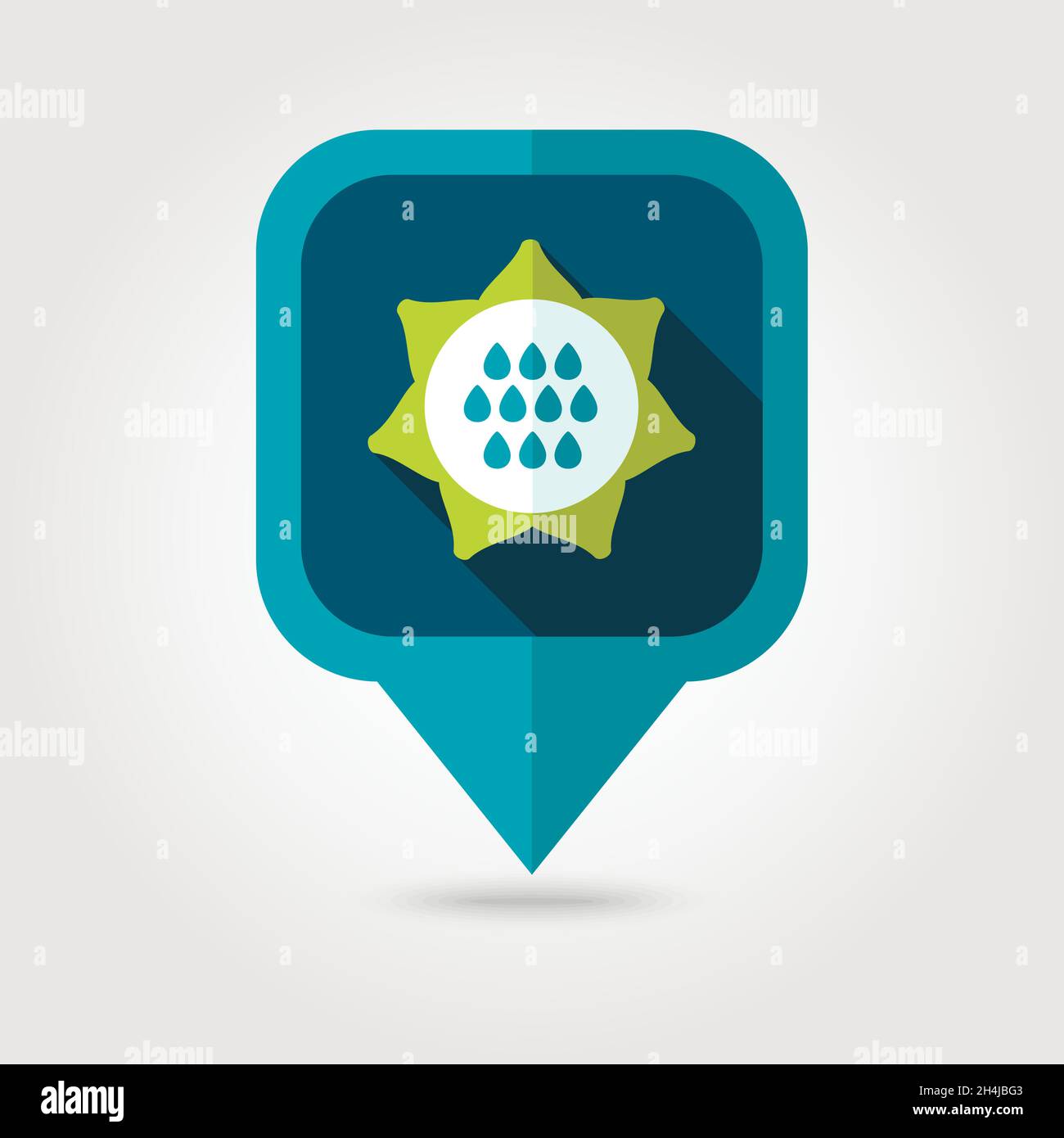 Sunflower flat pin map icon. Map pointer. Map markers. Farm. Field ...
