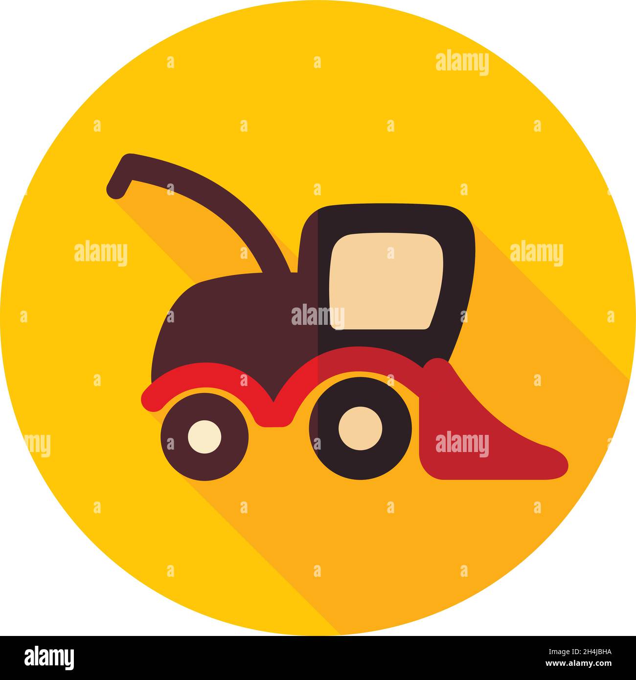 Combine harvester flat icon. Agriculture sign. Graph symbol for your ...