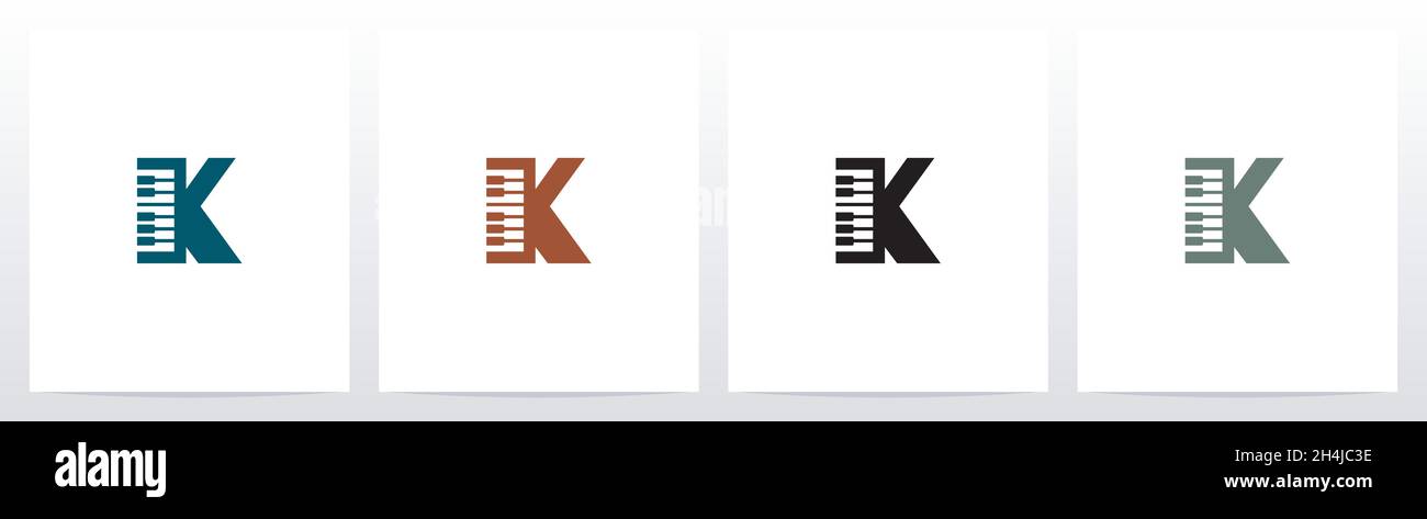 Piano Tuts On Letter Logo Design K Stock Vector Image & Art - Alamy