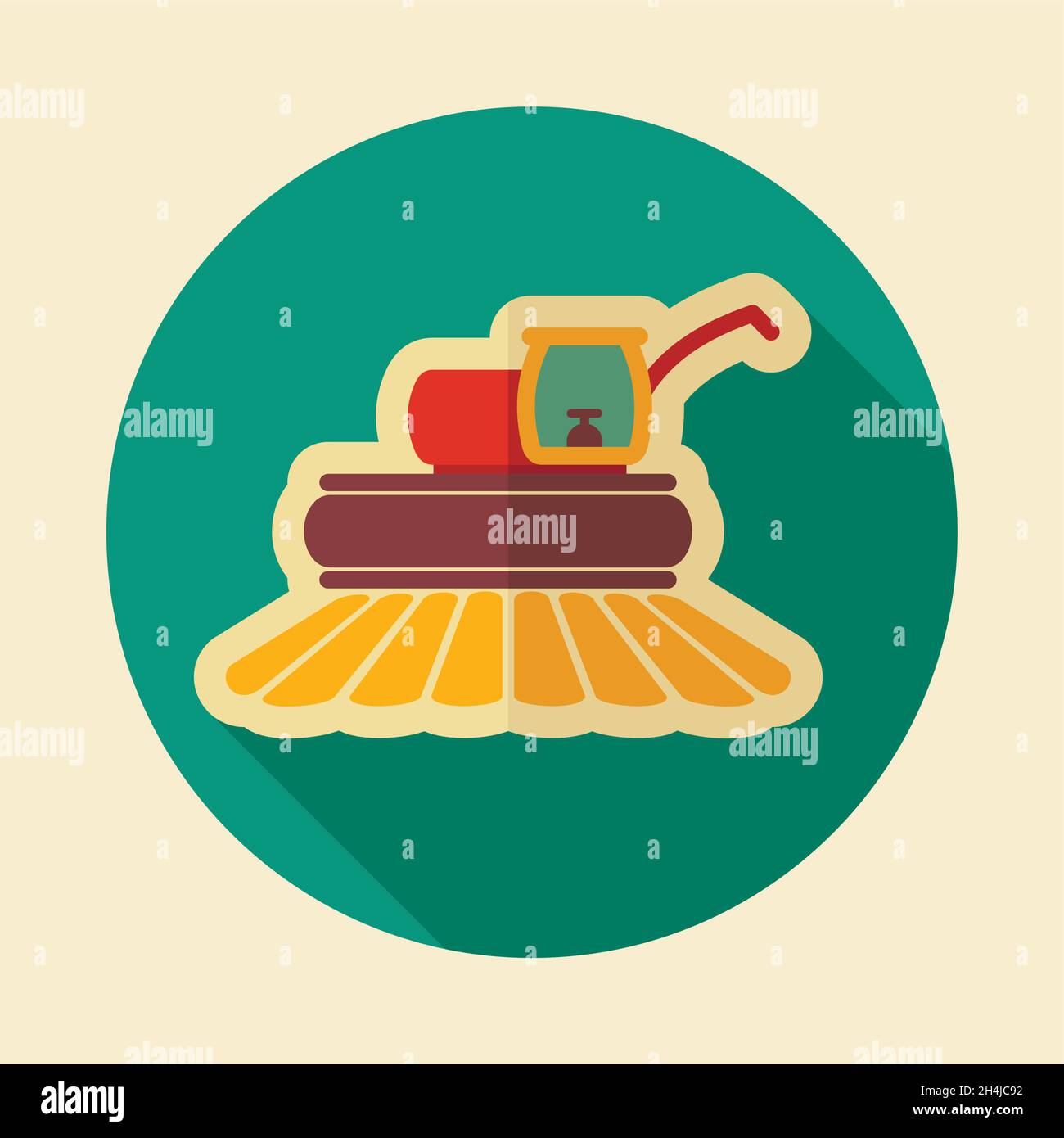 Combine harvester flat icon. Agriculture sign. Graph symbol for your ...