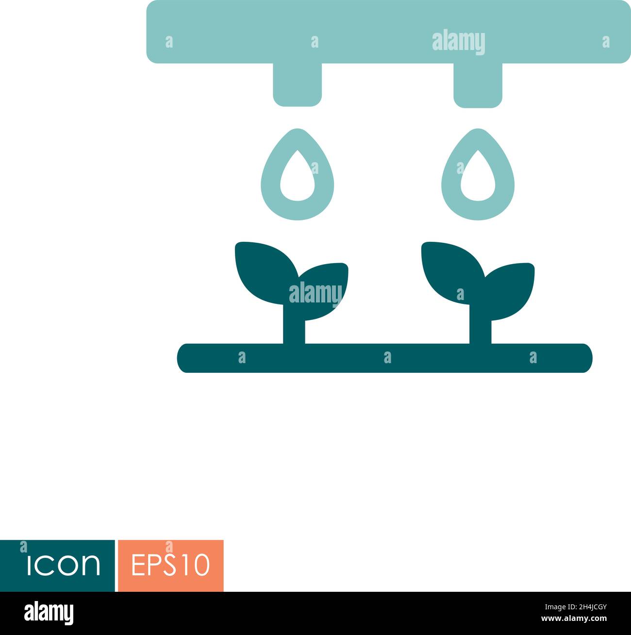 Drip irrigation system icon. Agriculture sign. Graph symbol for your ...