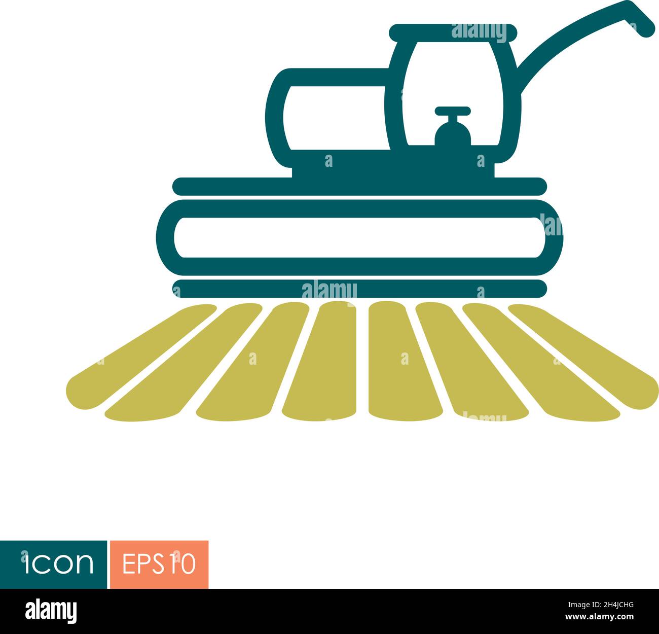 Combine harvester flat icon. Agriculture sign. Graph symbol for your ...