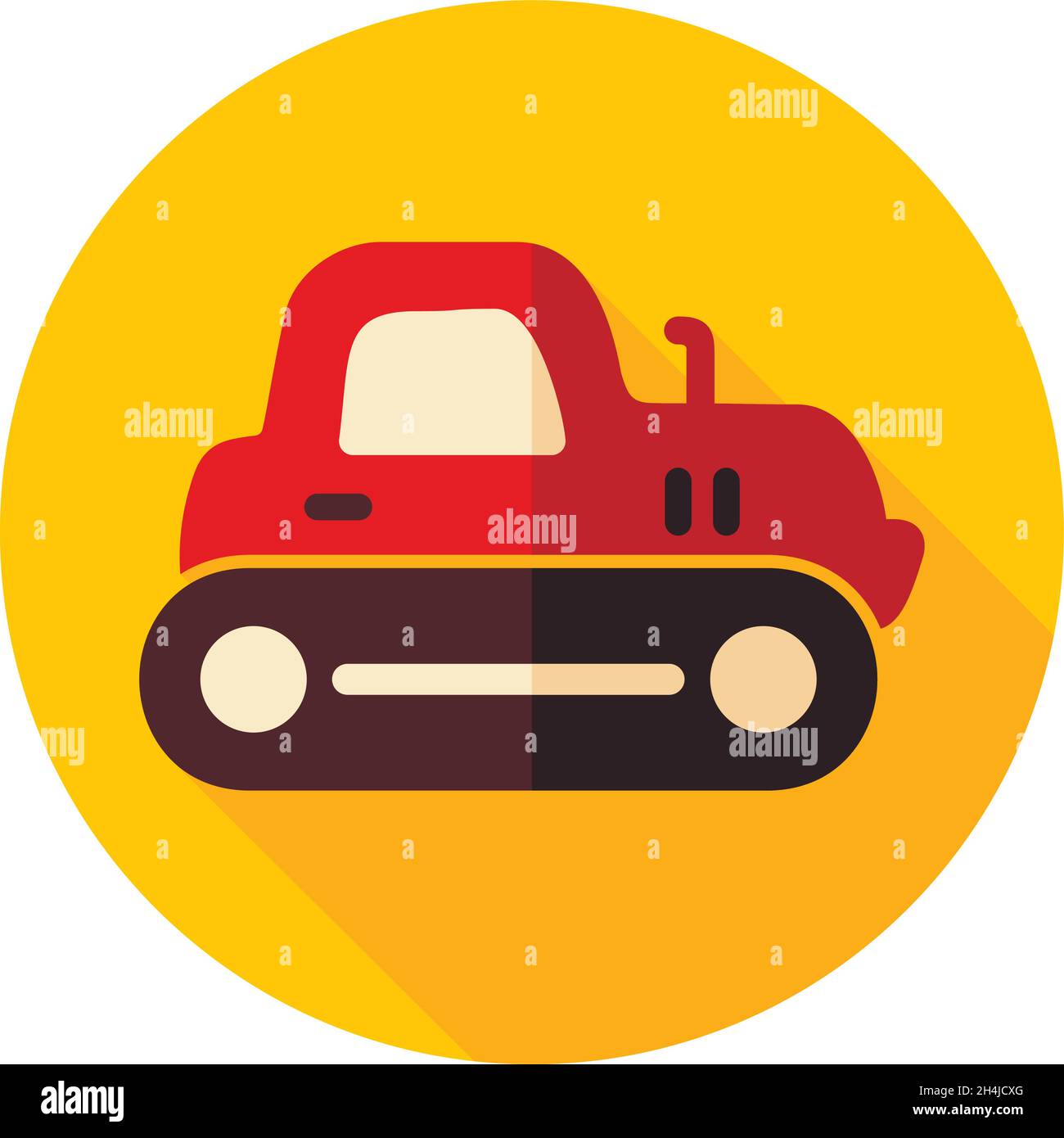 Tractor crawler icon. Agriculture sign. Graph symbol for your web site ...