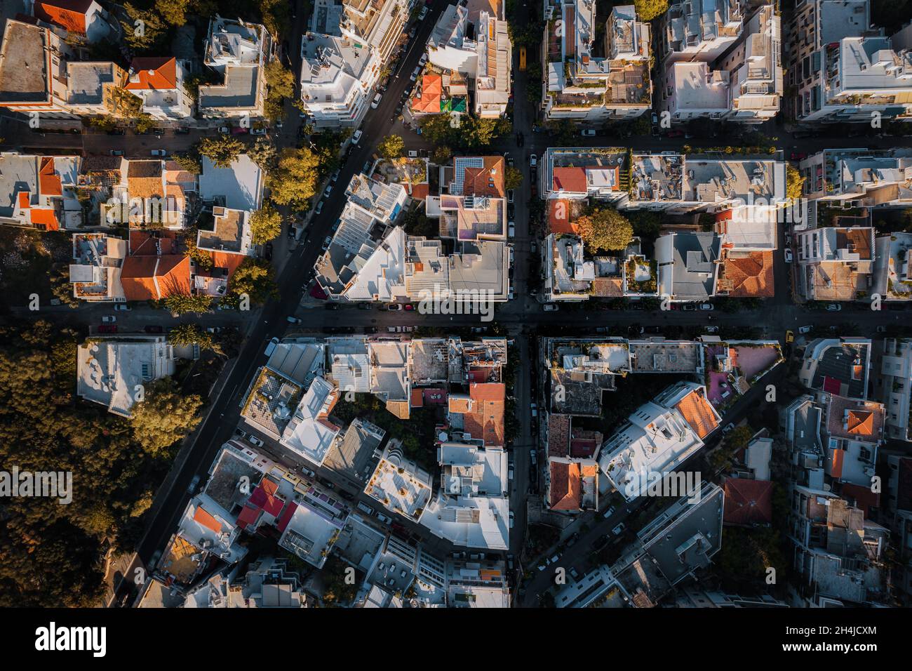 Aerial view of Athens city buildings Stock Photo - Alamy