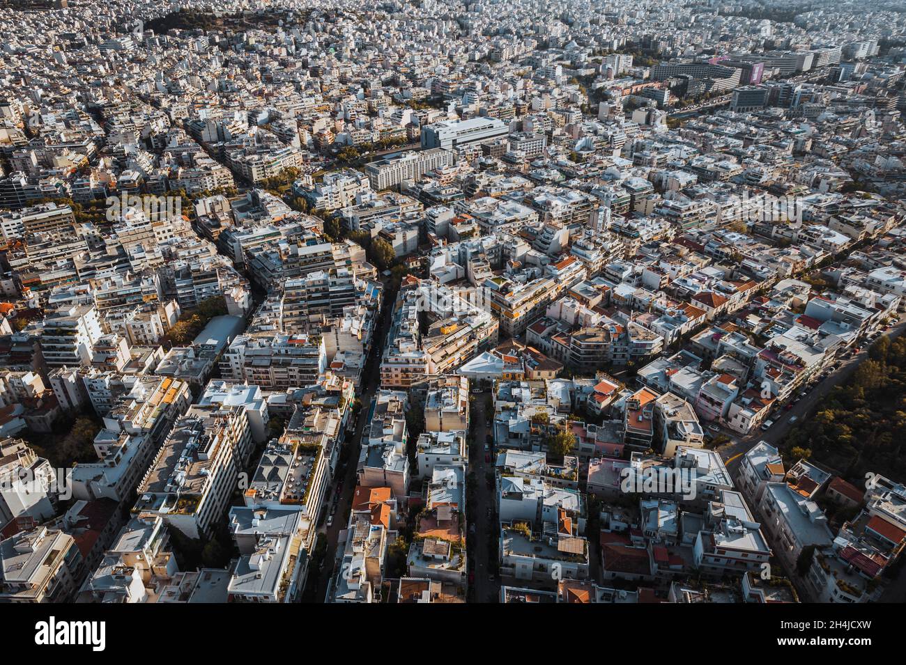 Aerial view of Athens city buildings Stock Photo - Alamy