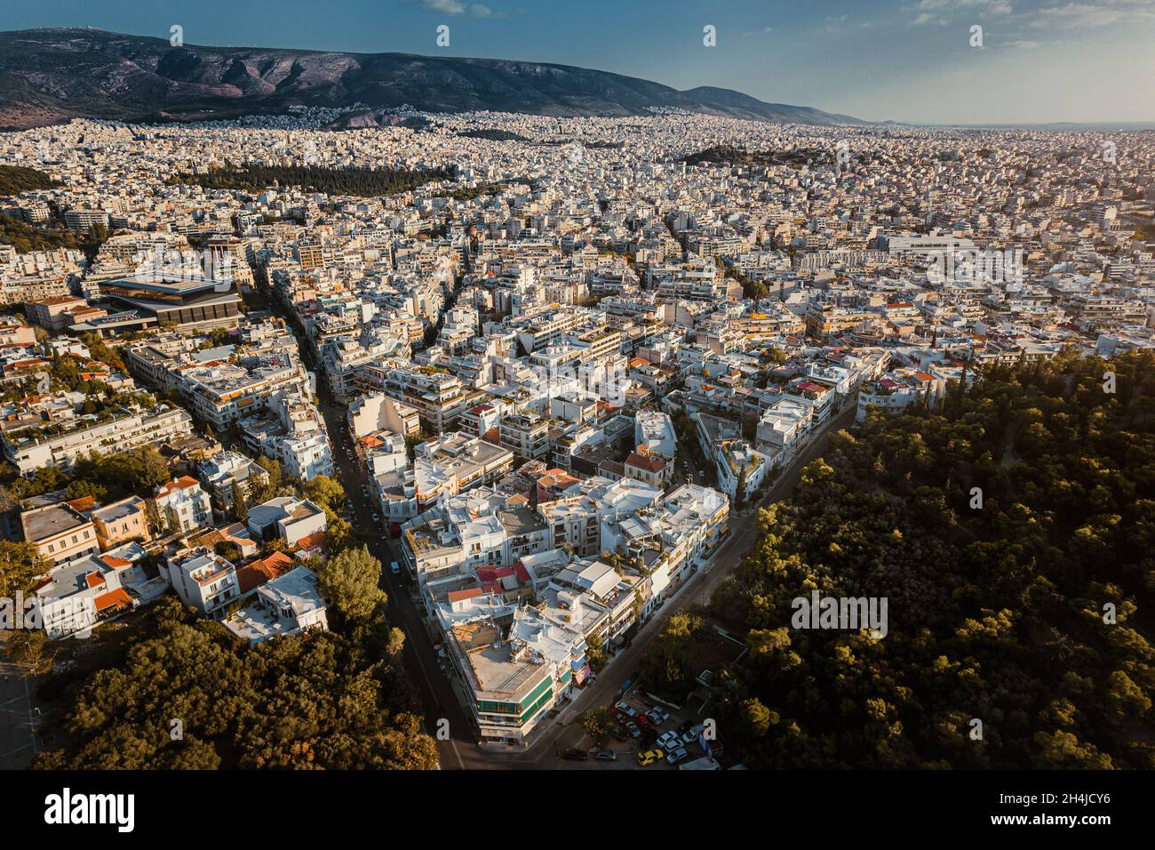 Aerial view of Athens city buildings Stock Photo - Alamy