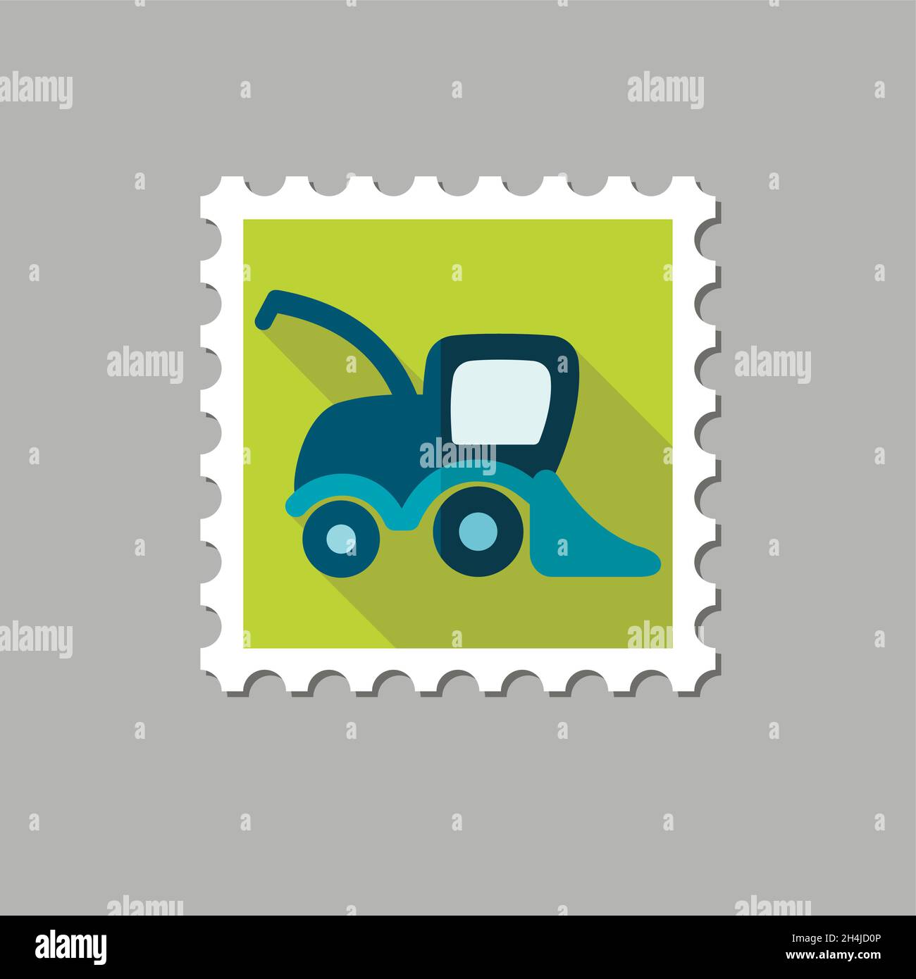Combine harvester flat vector hi-res stock photography and images - Alamy