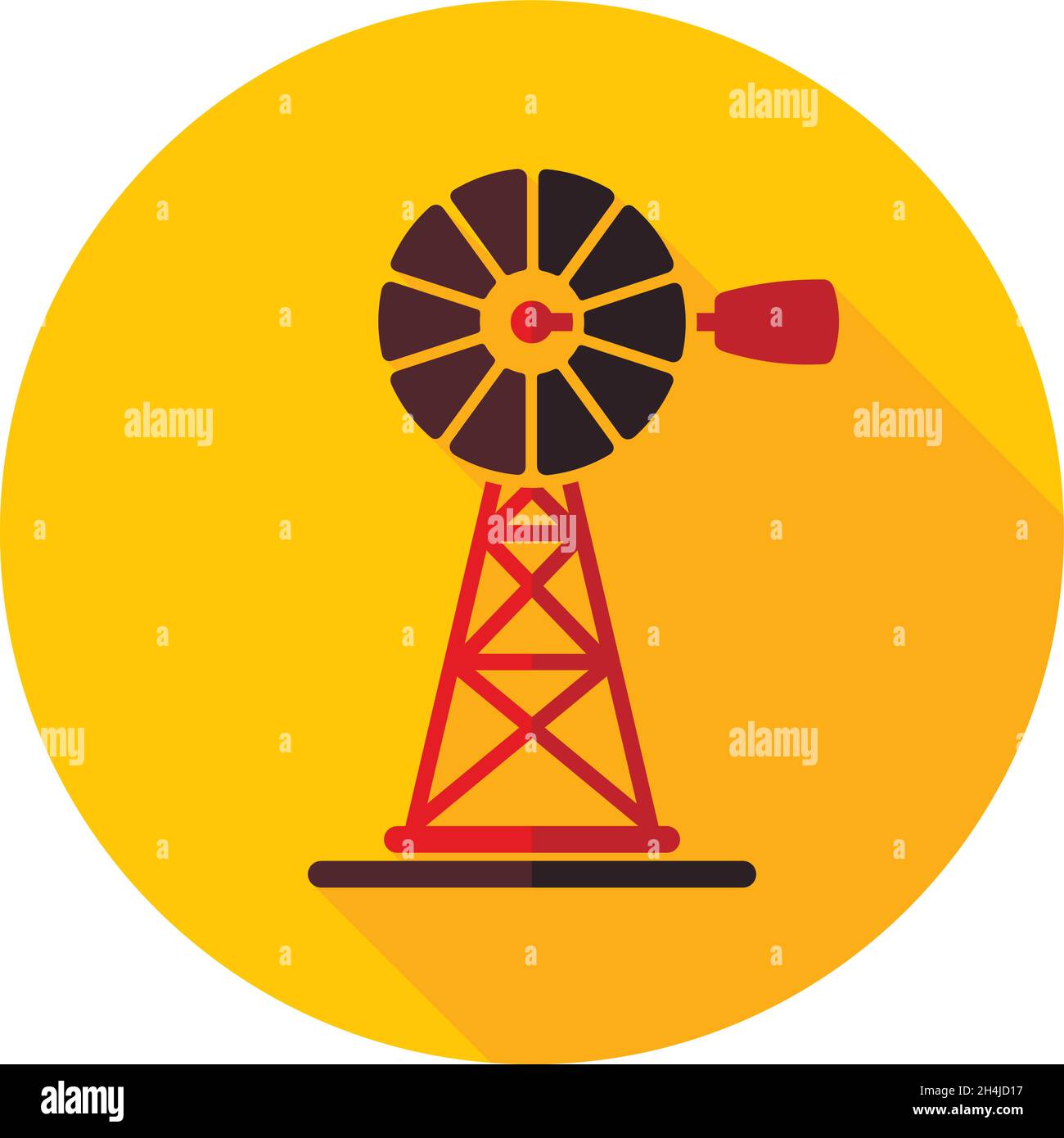 Wind pump flat icon. Agriculture sign. Graph symbol for your web site ...