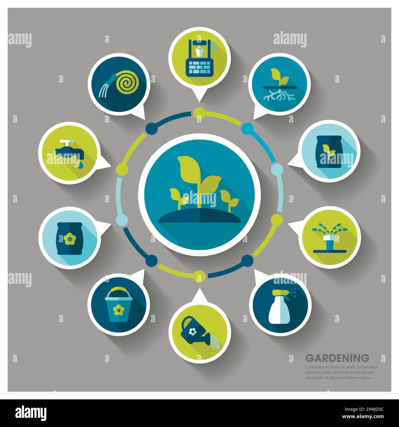 Garden Farm icons and agriculture infographics. Graph symbol for your ...