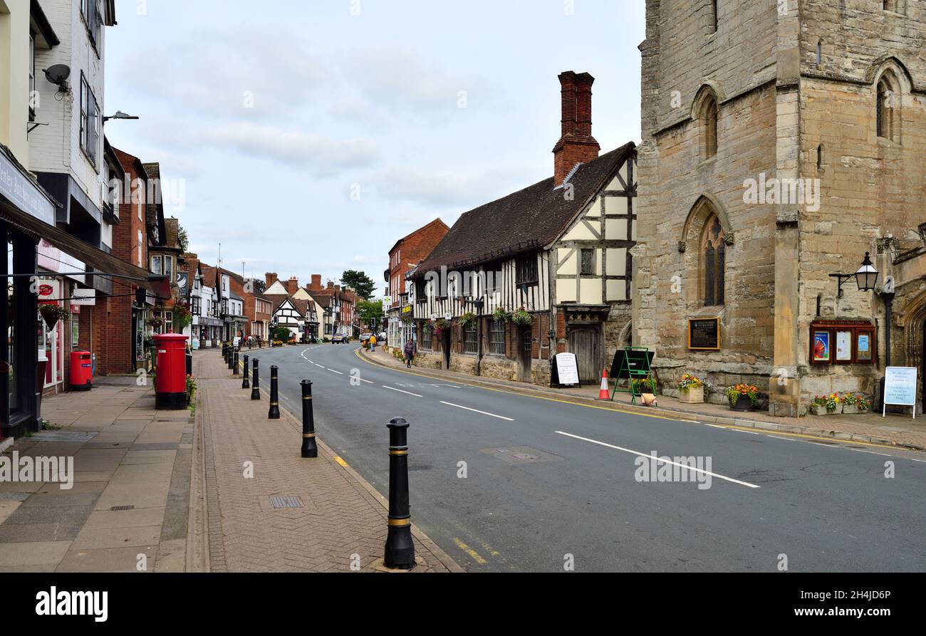 Henley-in-Arden high street, Warwickshire, UK Stock Photo - Alamy