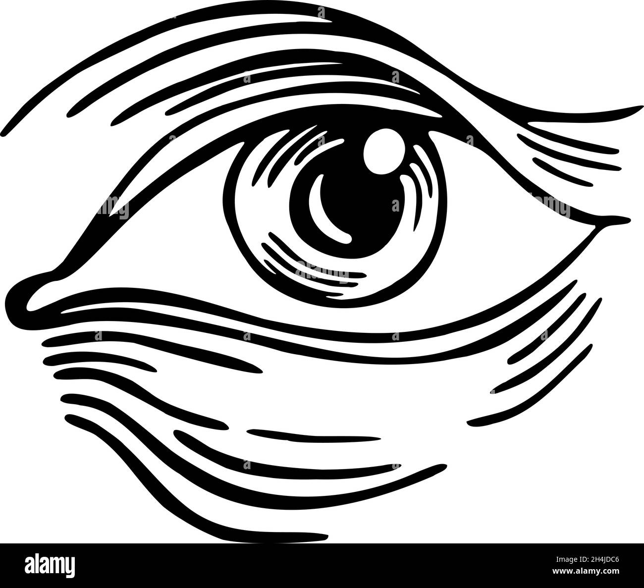 Blackwork tattoo flash. Eye of Providence. Masonic symbol. All seeing ...