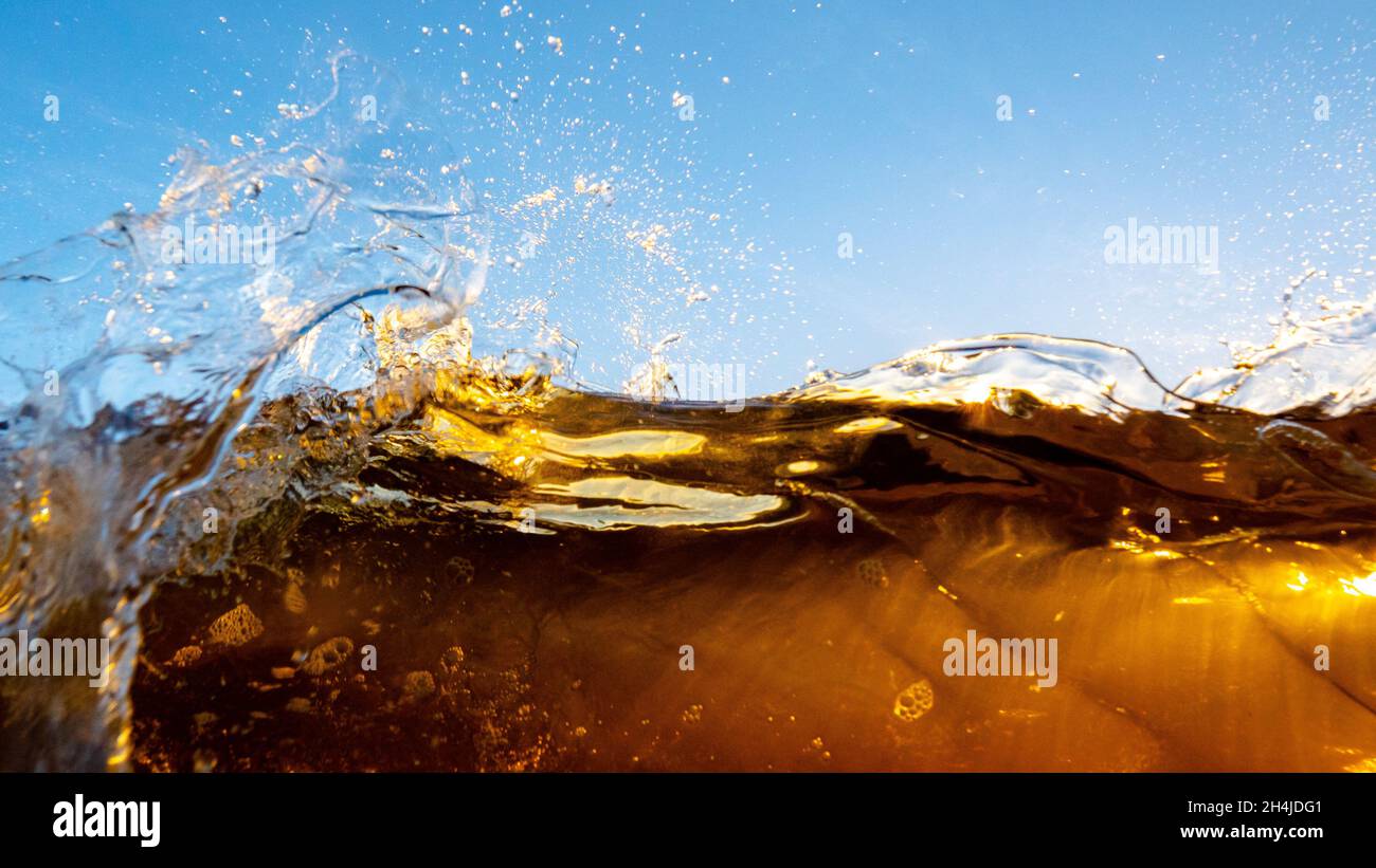 Beautiful background with a colorful ocean wave Stock Photo - Alamy