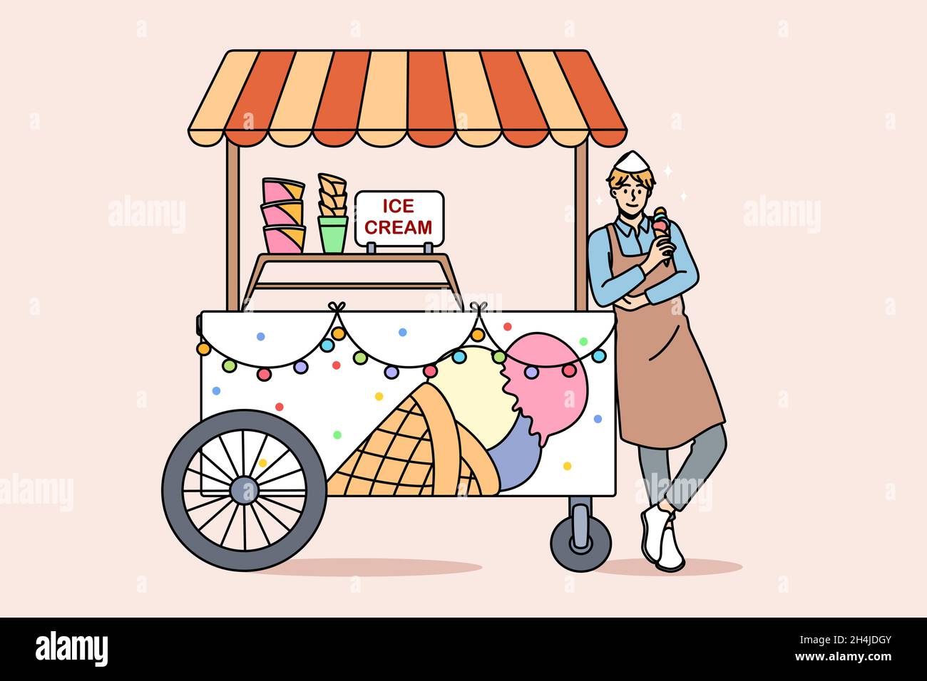 Ice Cream Vendor Clipart