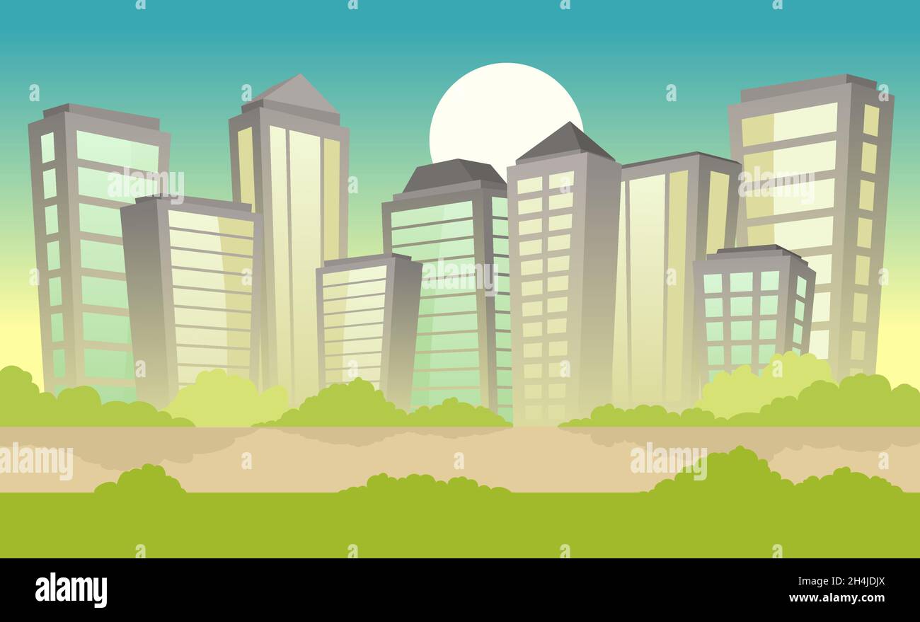 Cityscape with large modern buildings Stock Vector Image & Art - Alamy