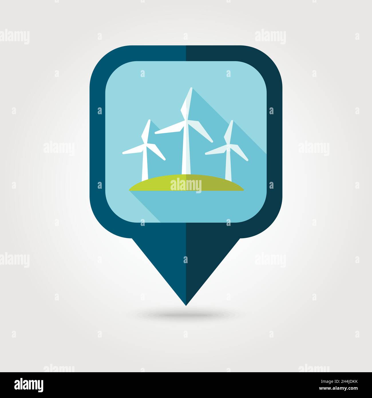 Windmill flat pin map icon. Map pointer. Map markers. Farm. Field ...