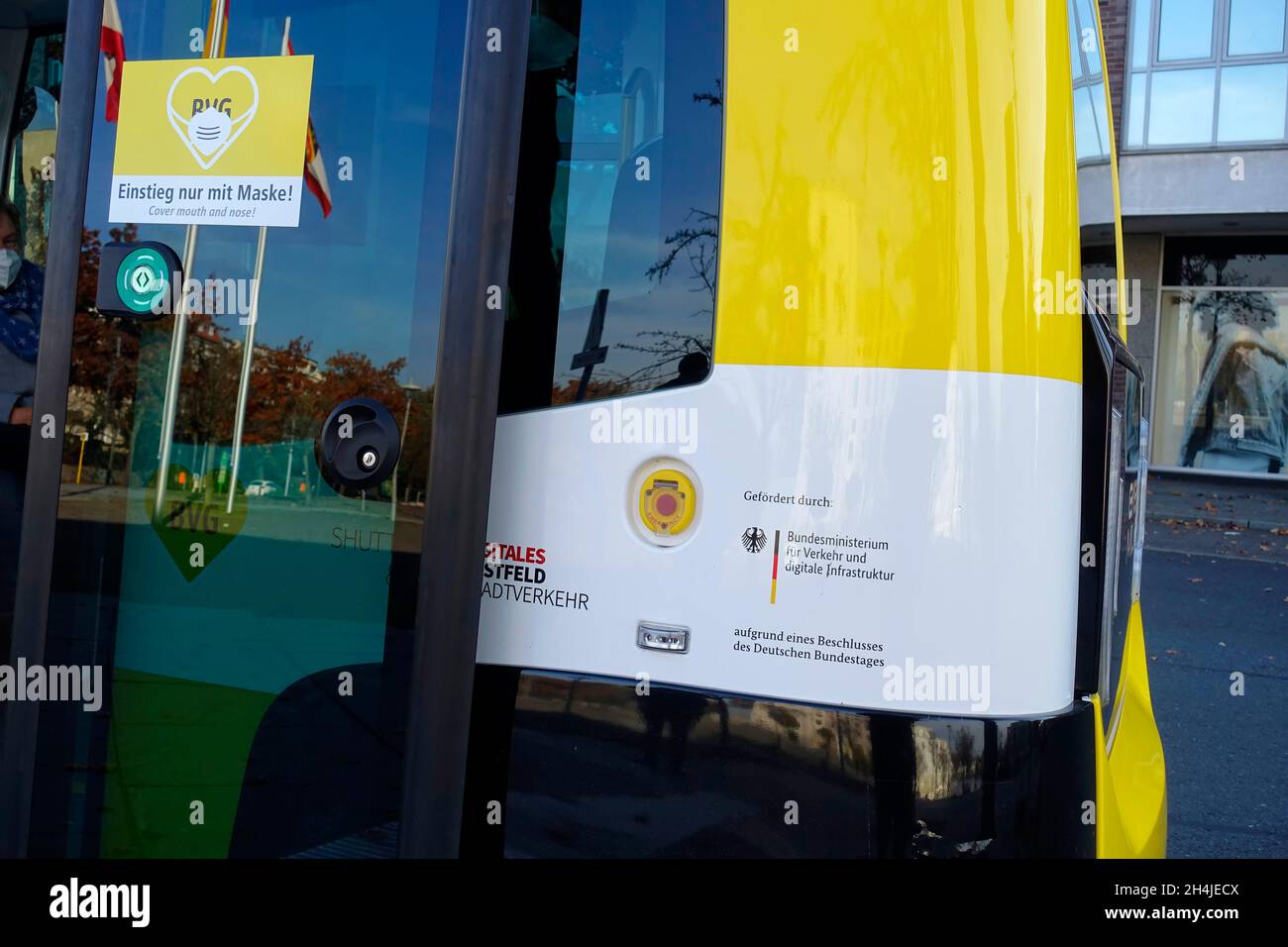 First self-driving bus or autonomous car transporting 6 passengers ...