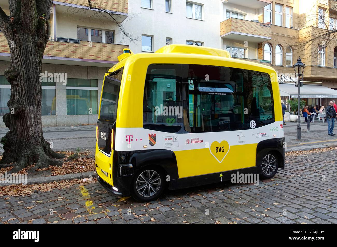 First self-driving bus or autonomous car transporting 6 passengers ...