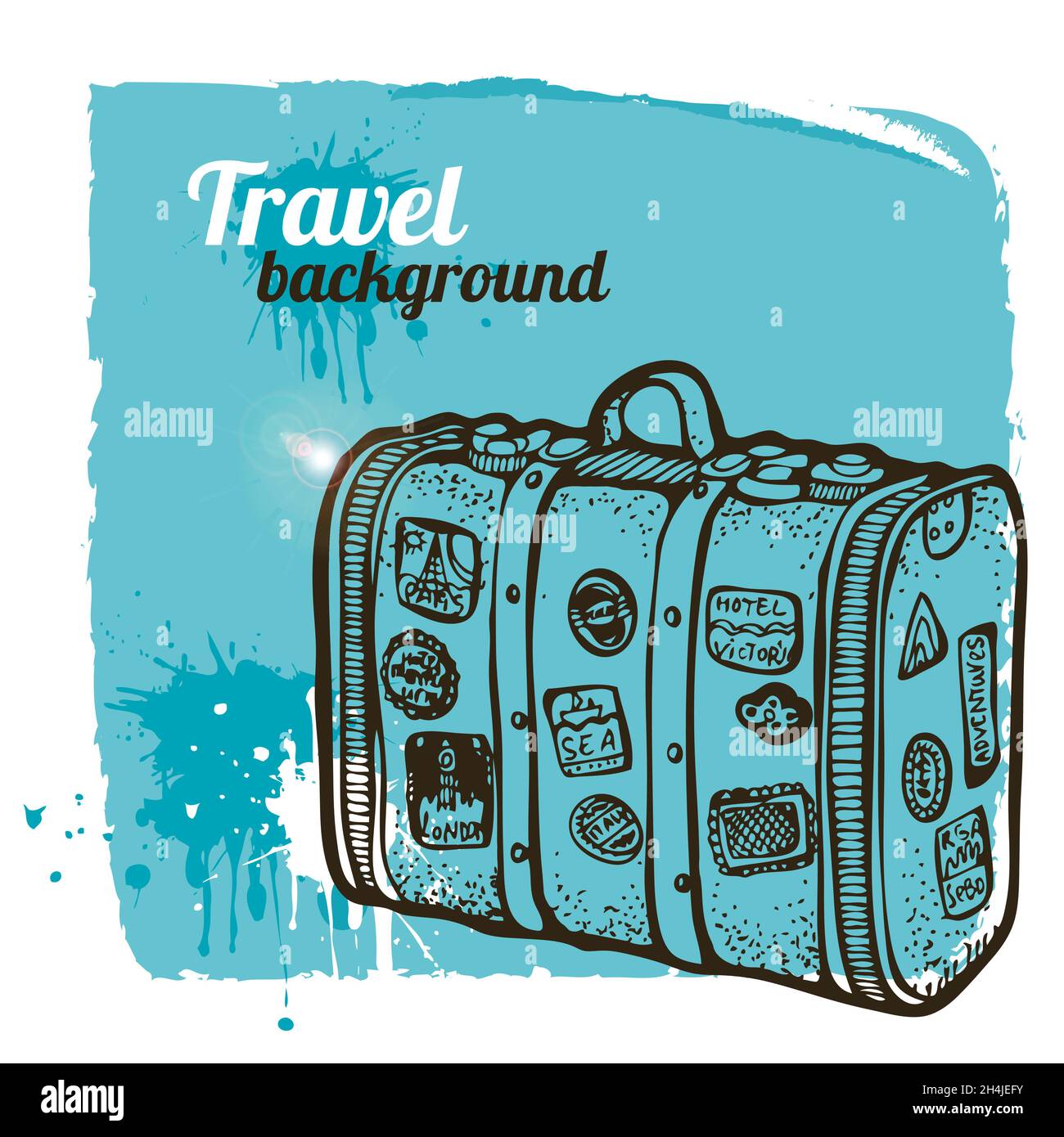 Vintage Suitcase Vector