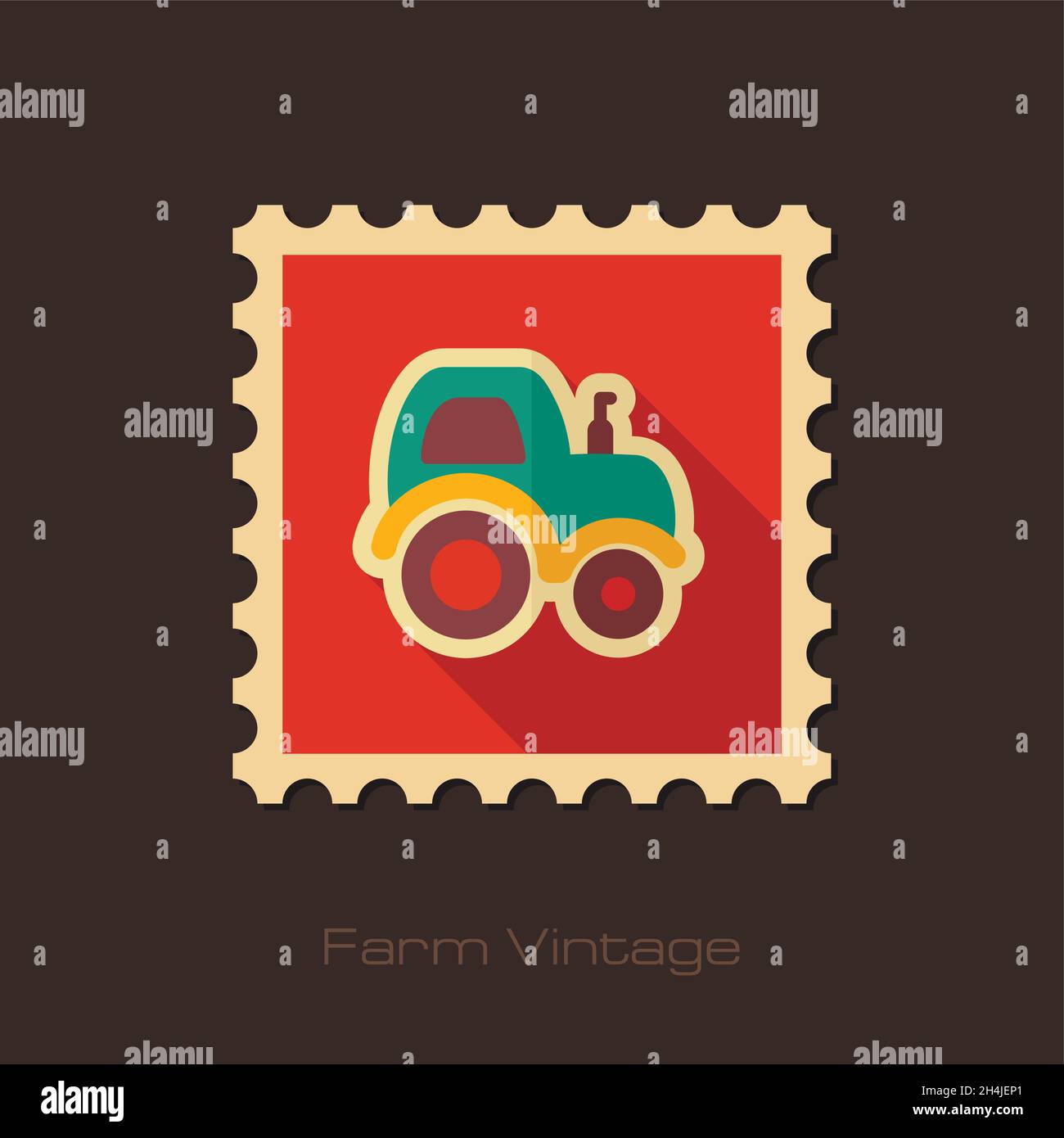 Vintage postage stamp machine Stock Vector Images - Alamy
