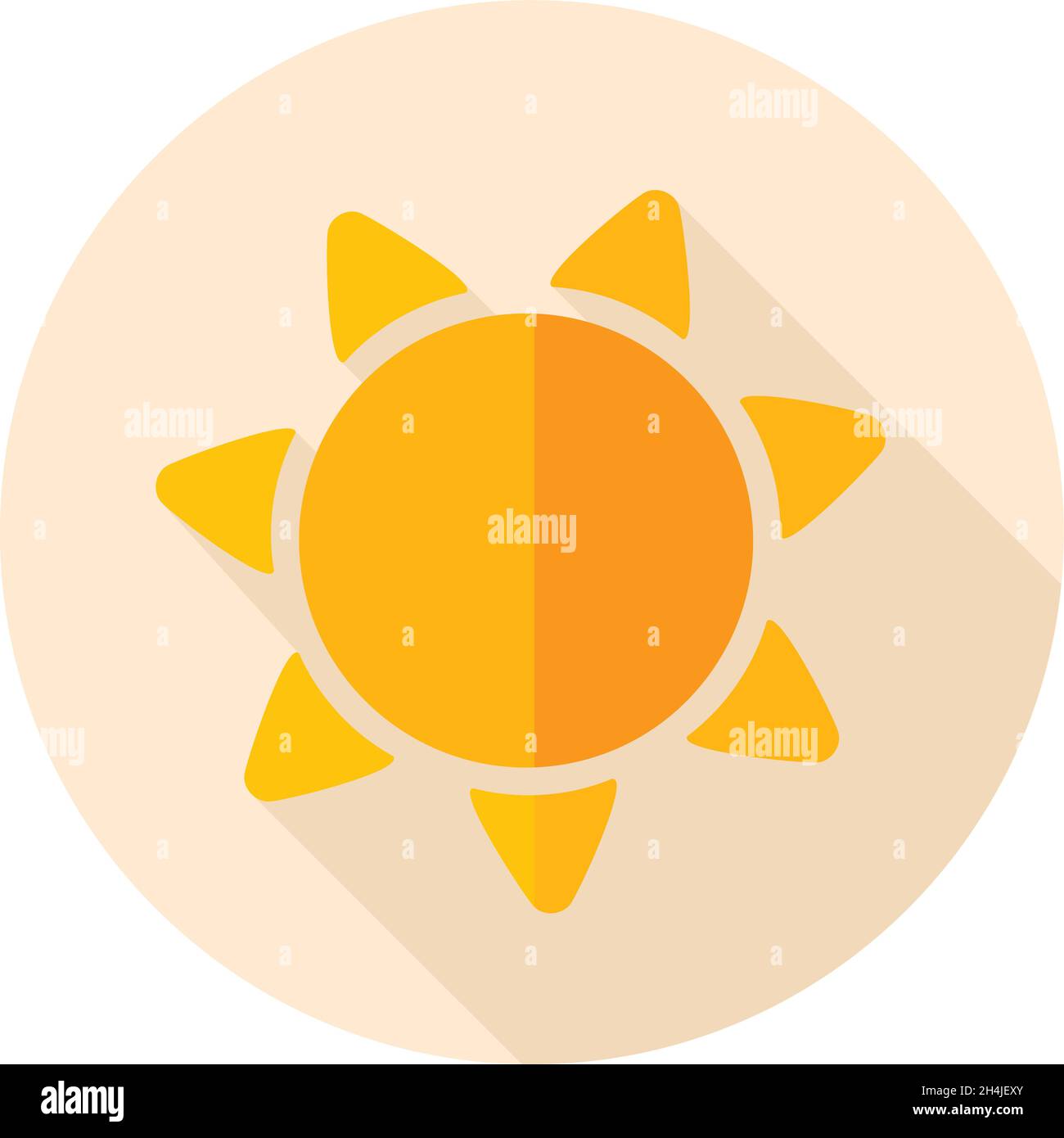 Sun flat icon with long shadow, eps 10 Stock Vector Image & Art - Alamy