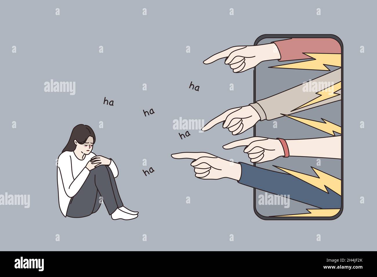 Cyber bullying cartoon Stock Vector Images - Alamy