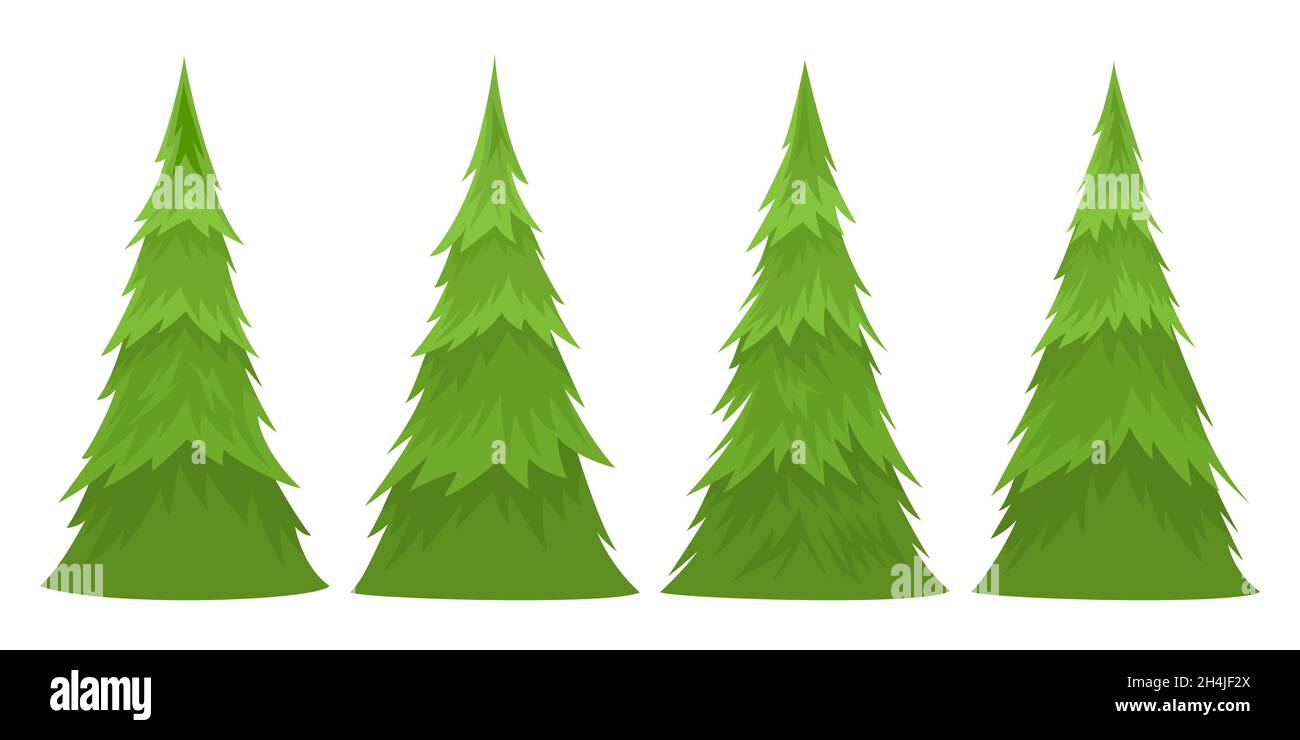 Fir trees set Stock Vector Image & Art - Alamy