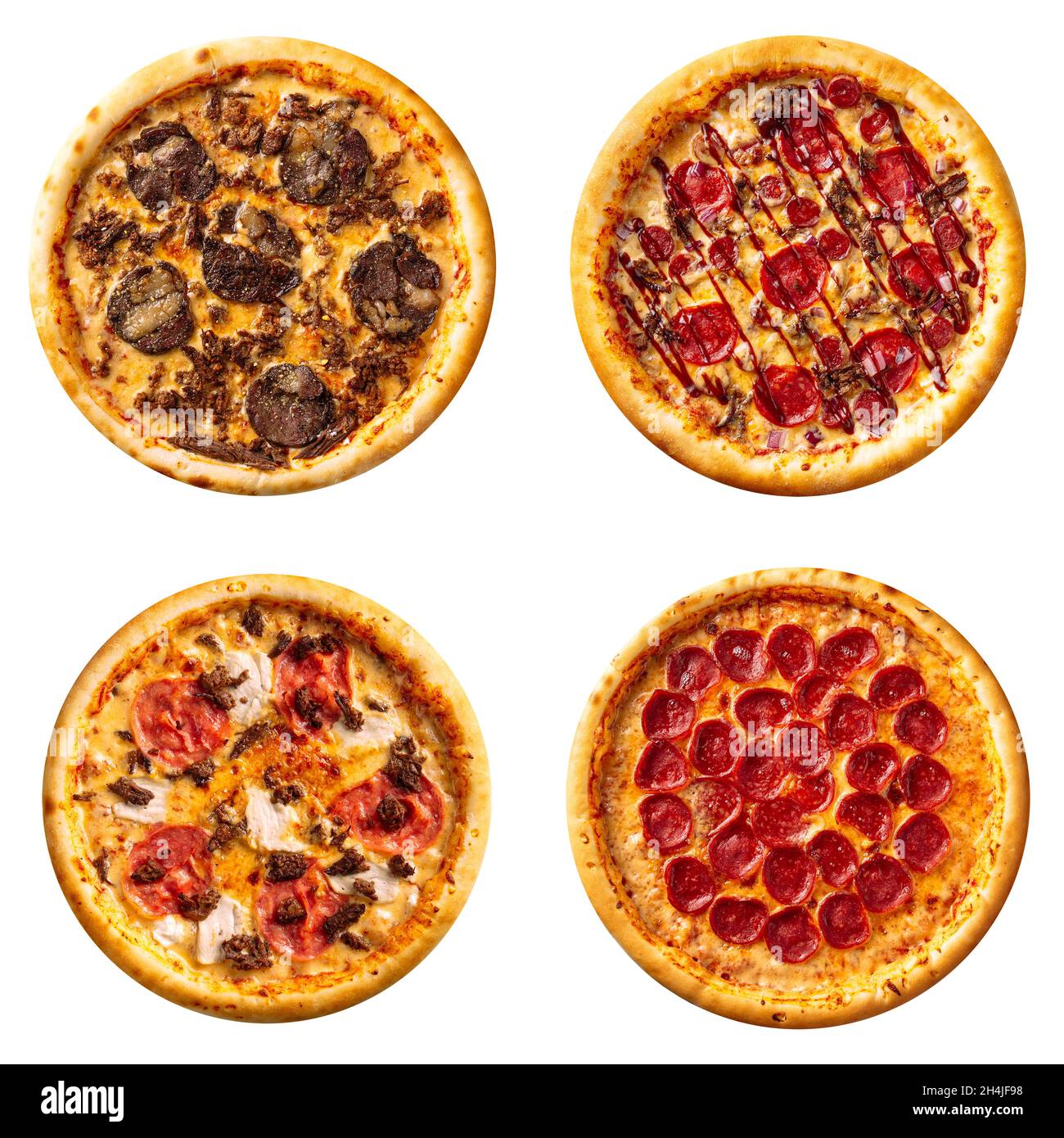 Various types of pizza for the restaurant menu hi-res stock photography ...